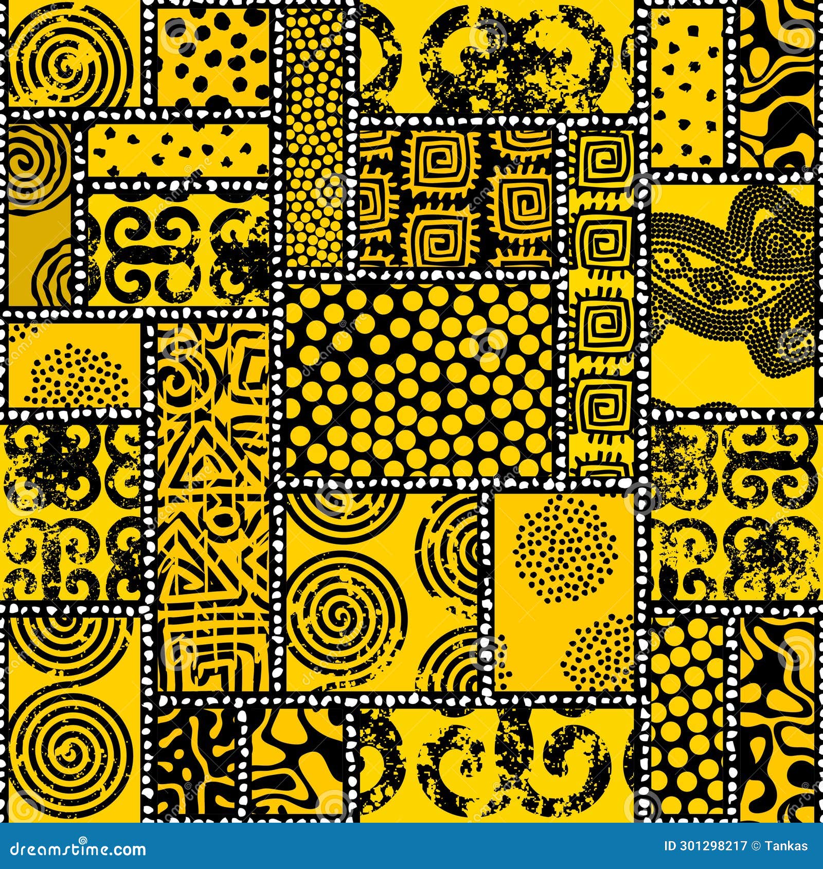 Vector Ethnic Tribal Pattern. Seamless Art Image. Stock Vector ...