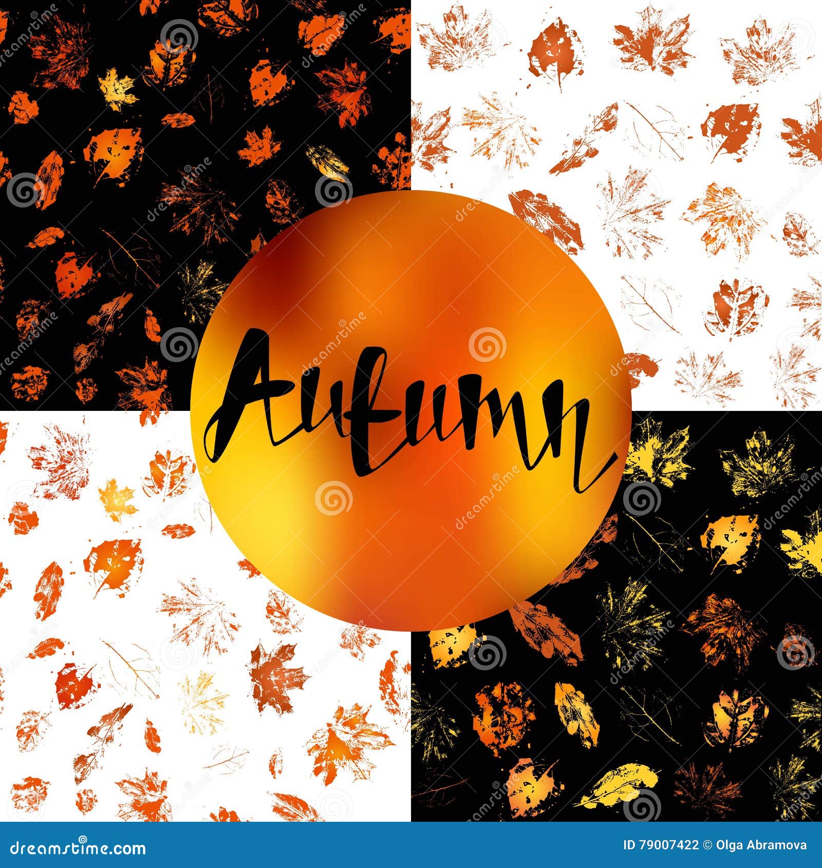 Seamless Background Pattern with Autumn Leaves. Stock Vector ...