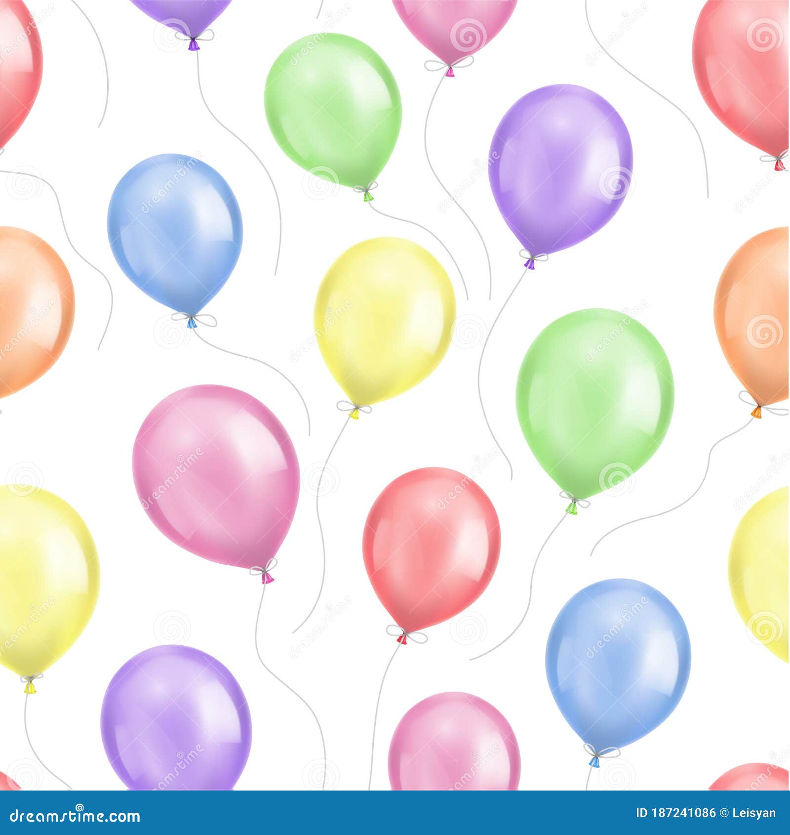Seamless Background Pattern with Balloons Stock Vector - Illustration ...