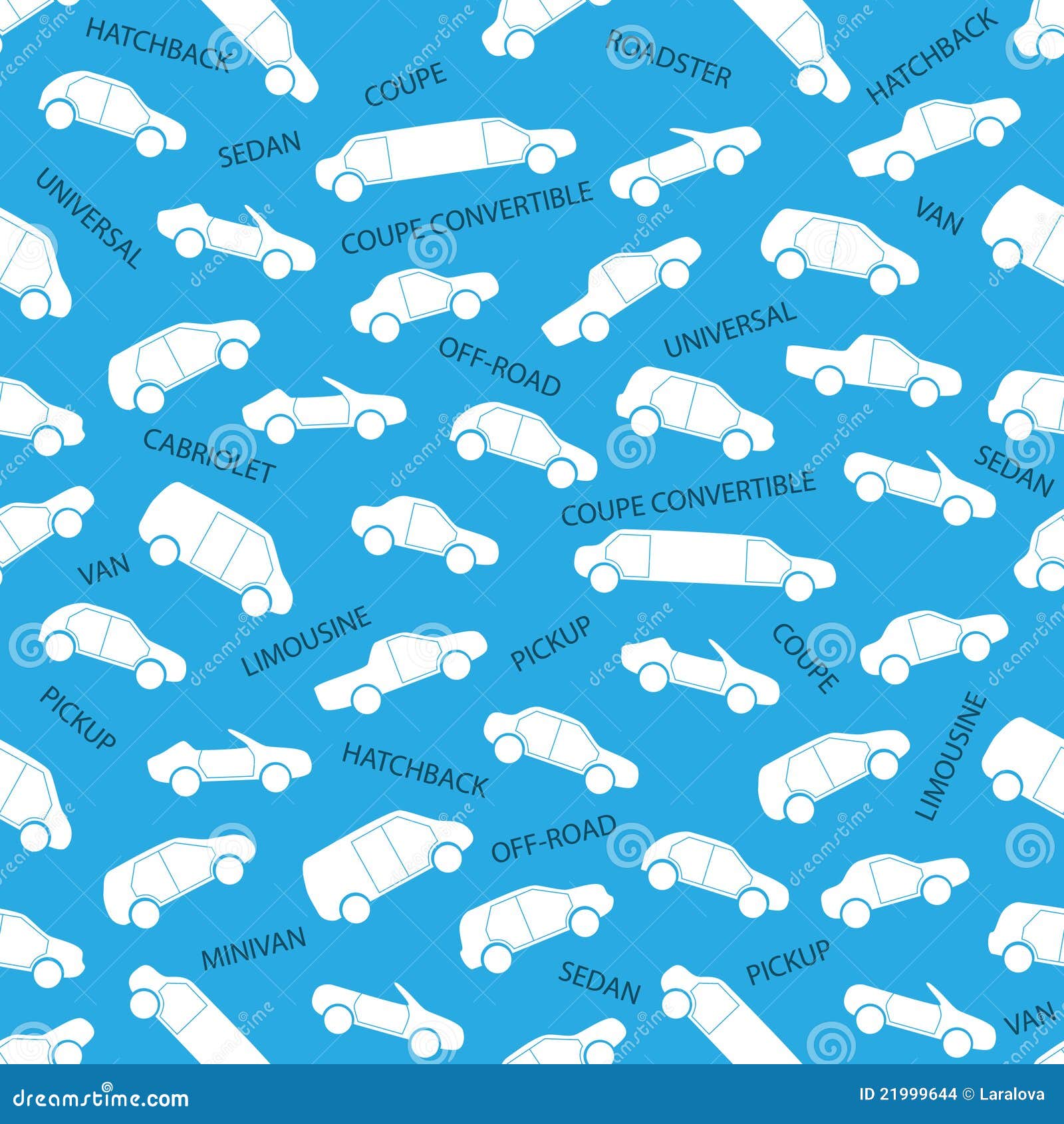 Seamless Background Pattern with Cars Stock Vector - Illustration of ...