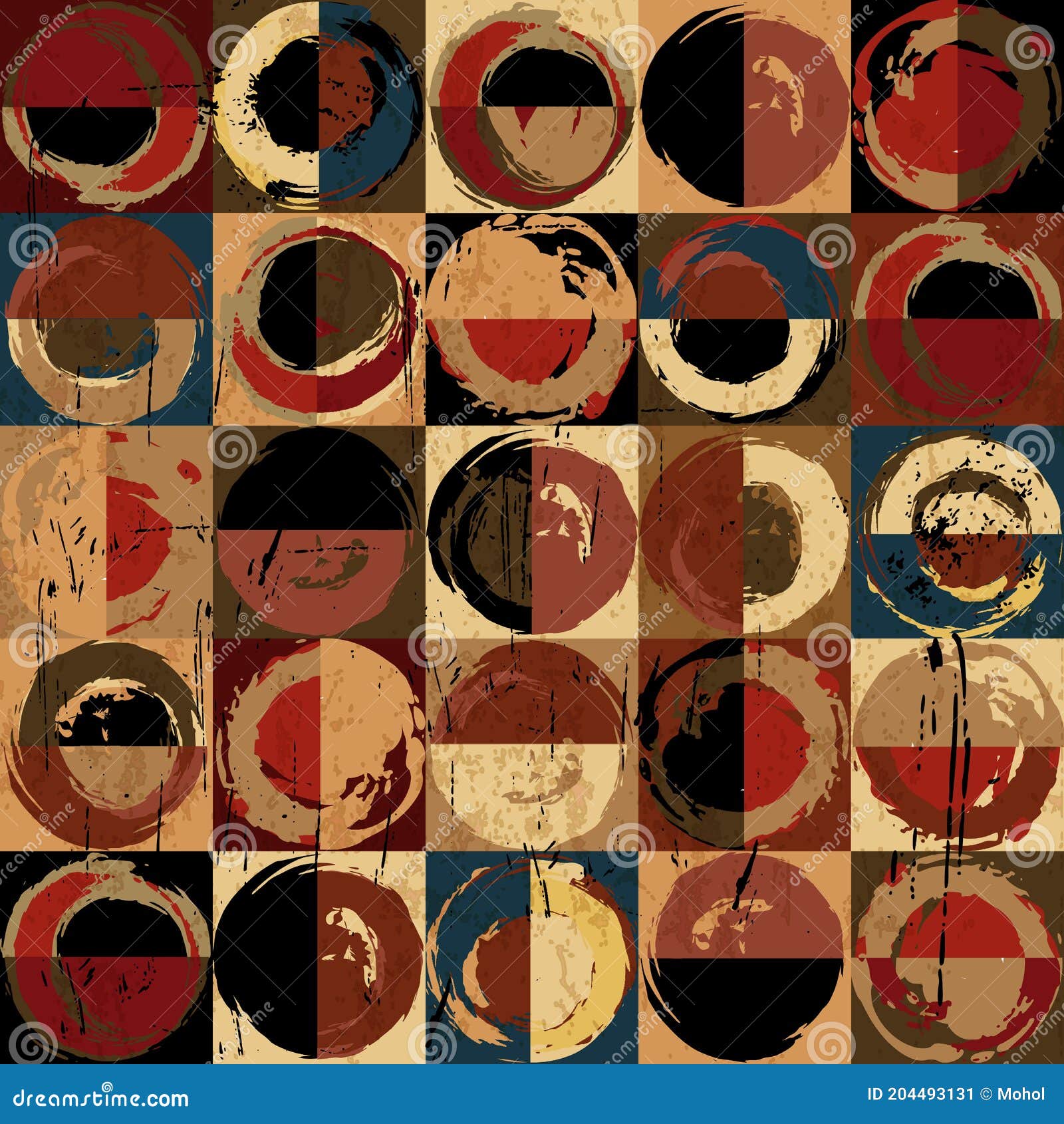 Circles And Squares Psychedelic Vector Background Wallpaper ...