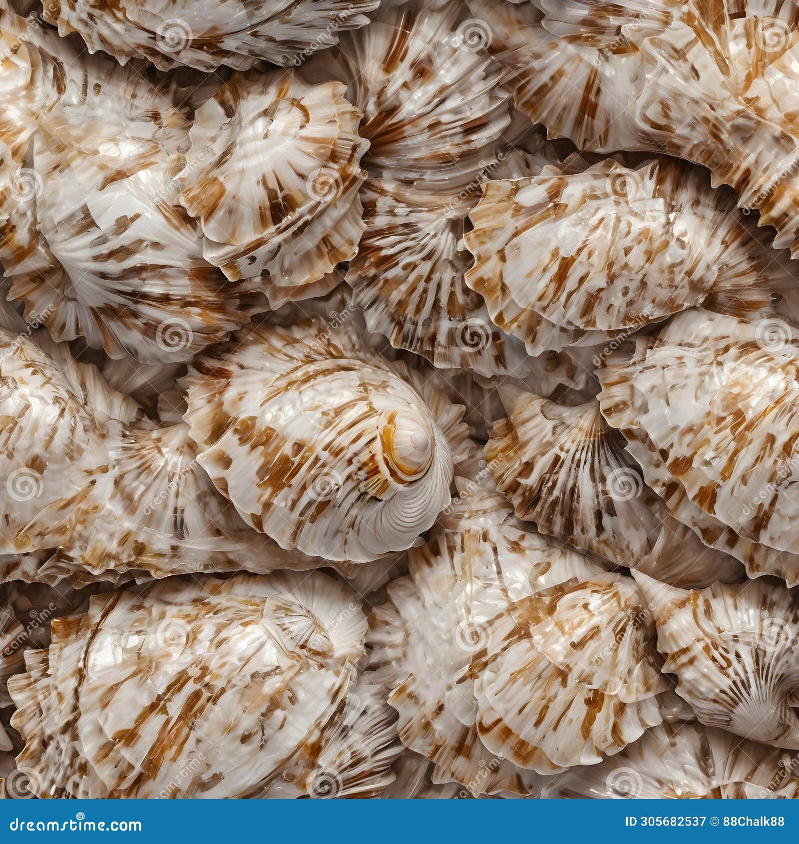 Seamless Background Shells. Seamless Pattern Connecting Horizontally ...