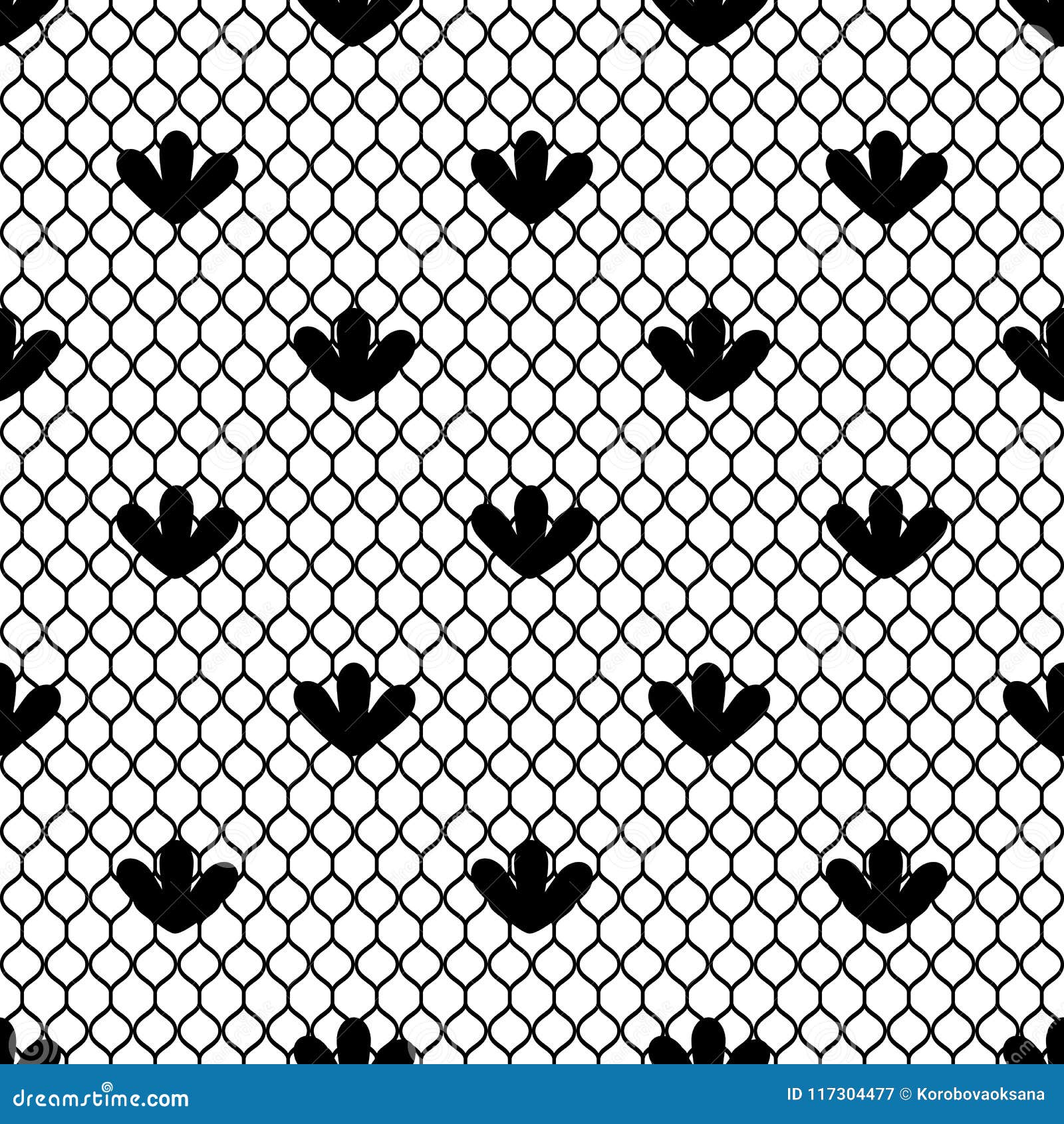 Seamless Background Pattern Lace, Black and White Color Stock ...