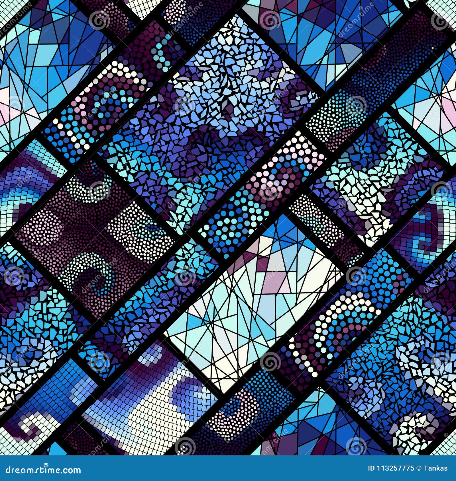 Seamless mosaic pattern stock vector. Illustration of rectangles ...