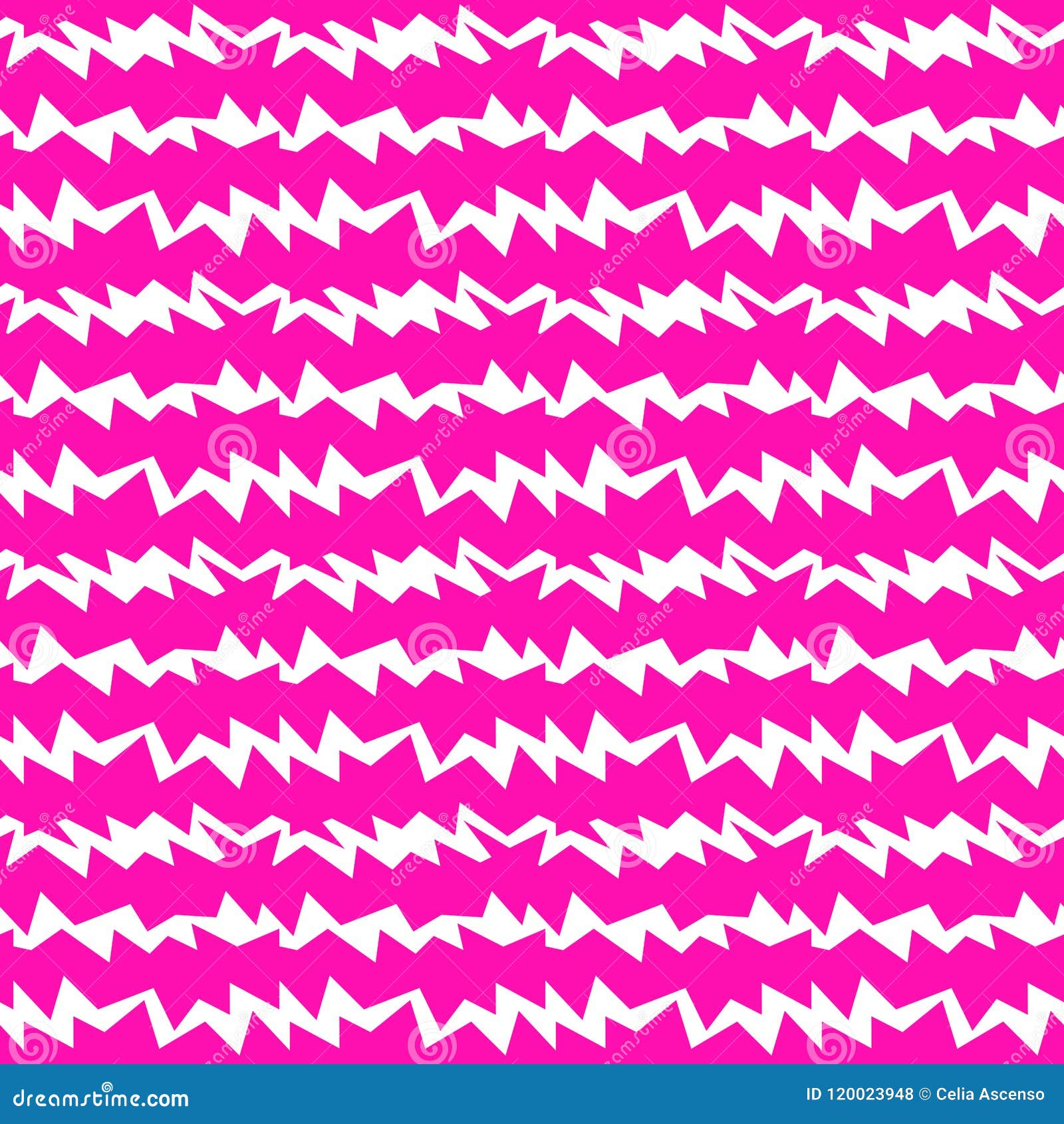 Pink Zigazag Grass Seamless Pattern Stock Illustration - Illustration ...