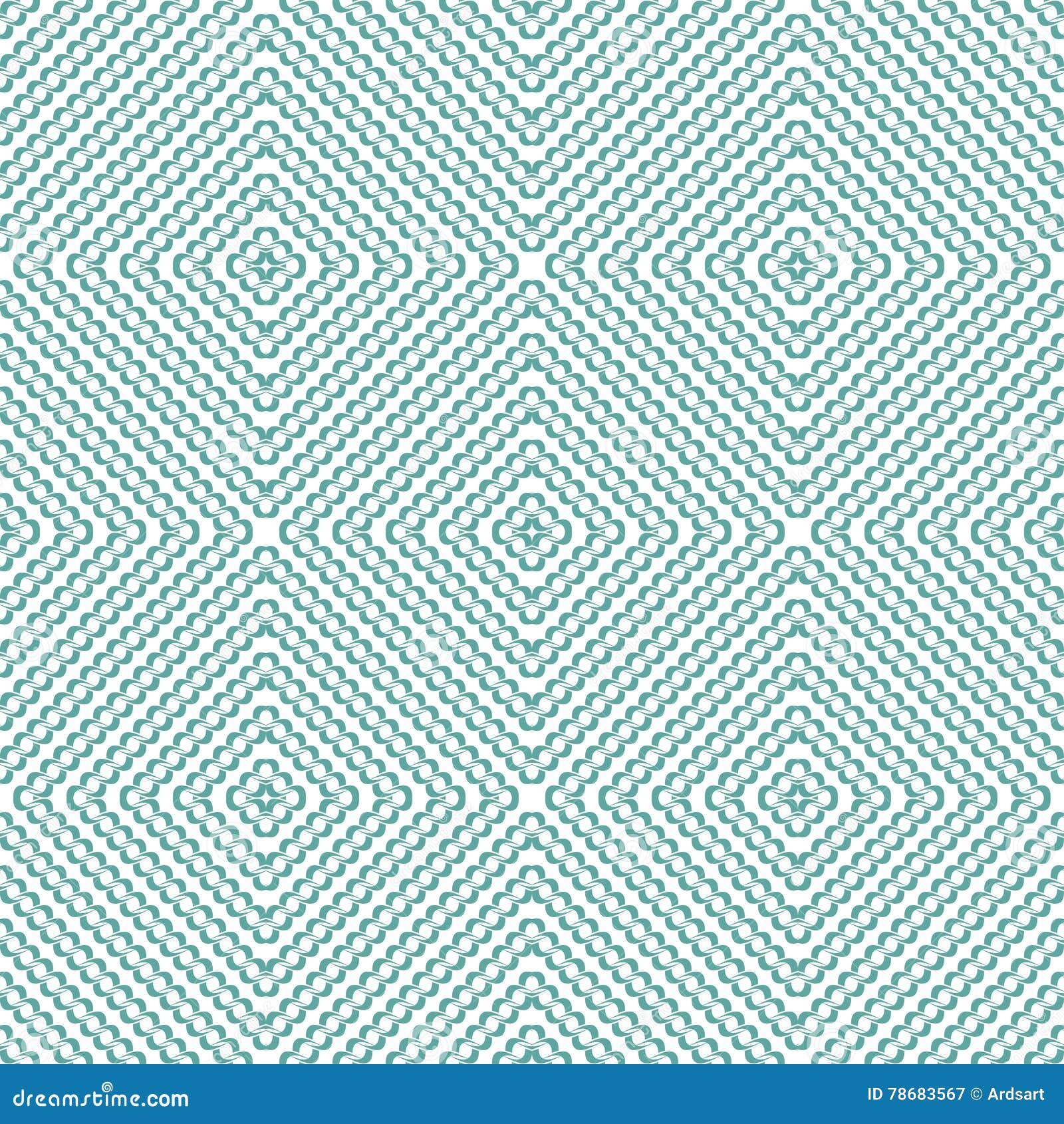 Seamless Background Pattern with Repeating Endless Blue Chain Diamonds ...