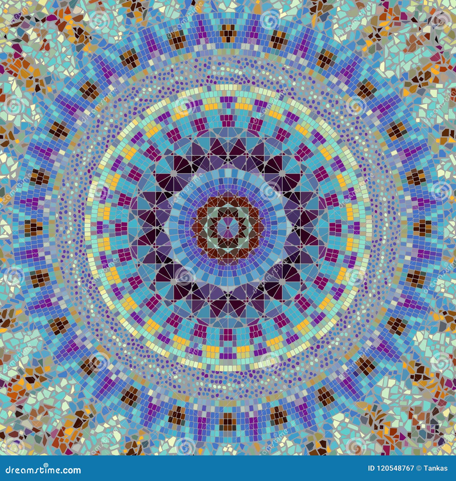 Seamless mosaic pattern stock vector. Illustration of creative - 120548767