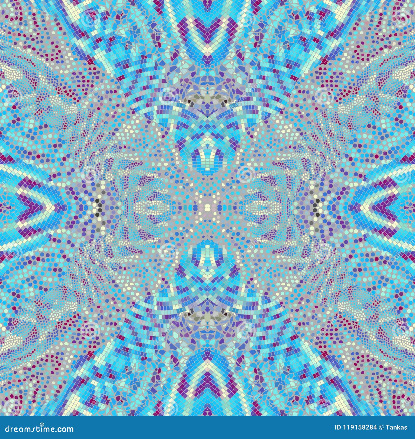 Seamless mosaic pattern stock vector. Illustration of masonry - 119158284