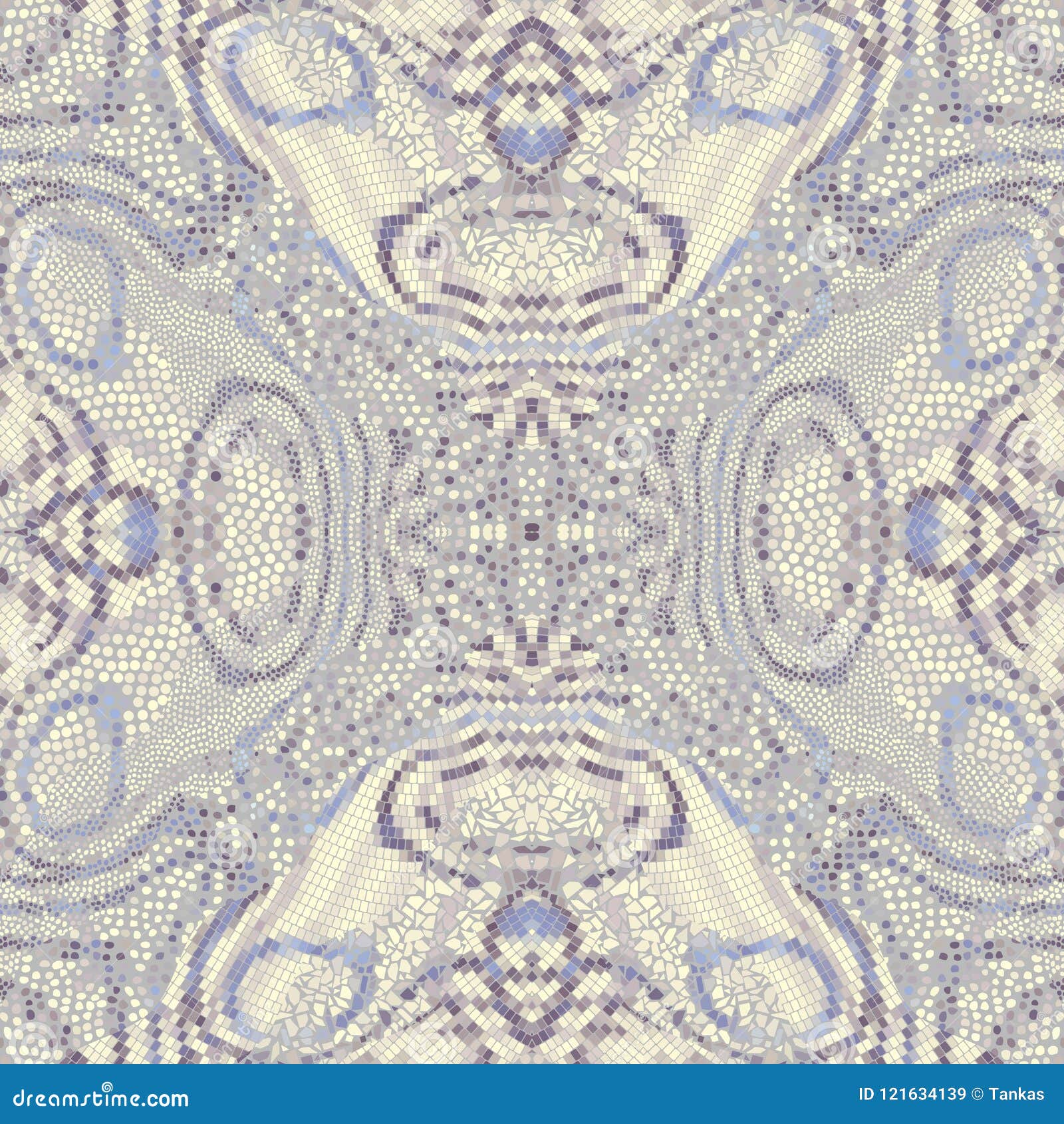 Seamless mosaic pattern stock vector. Illustration of motley - 121634139