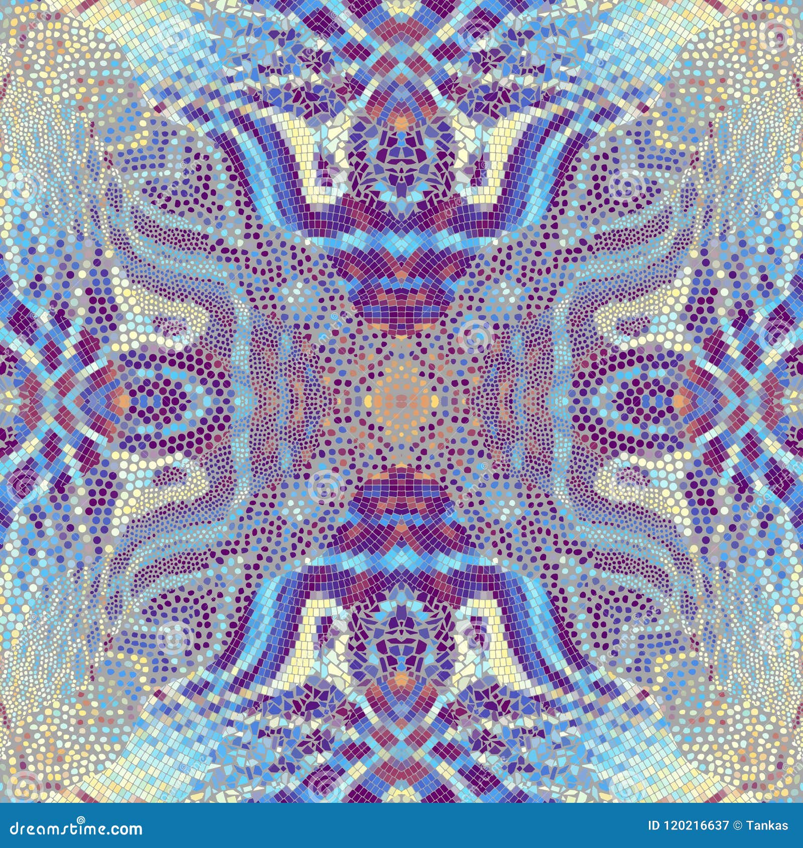 Seamless mosaic pattern stock vector. Illustration of decor - 120216637