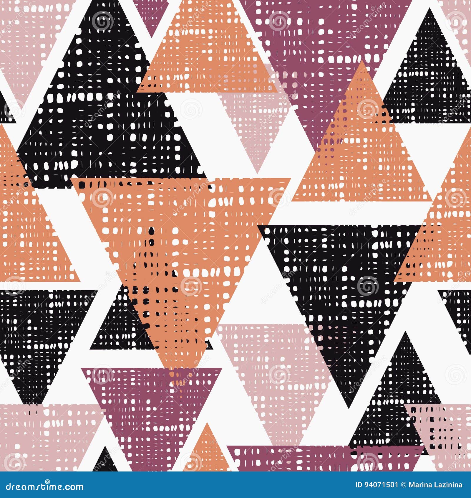Seamless Background Pattern of Triangles with Holes. Stock Illustration ...