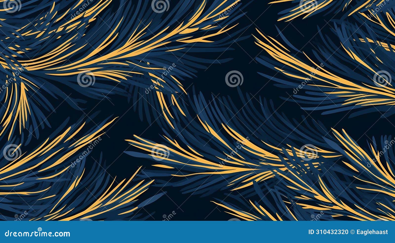 Seamless Background with Coniferous Branches Pattern, Coniferous, Fir ...