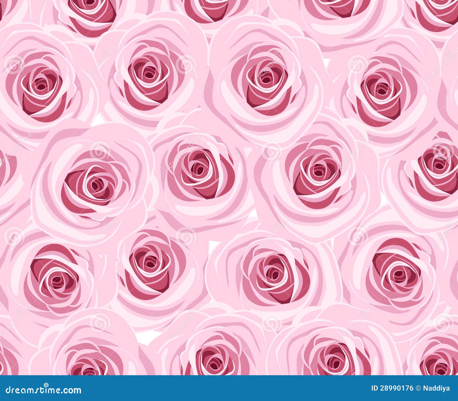 Seamless Background With Pink Roses. Stock Vector - Illustration of ...