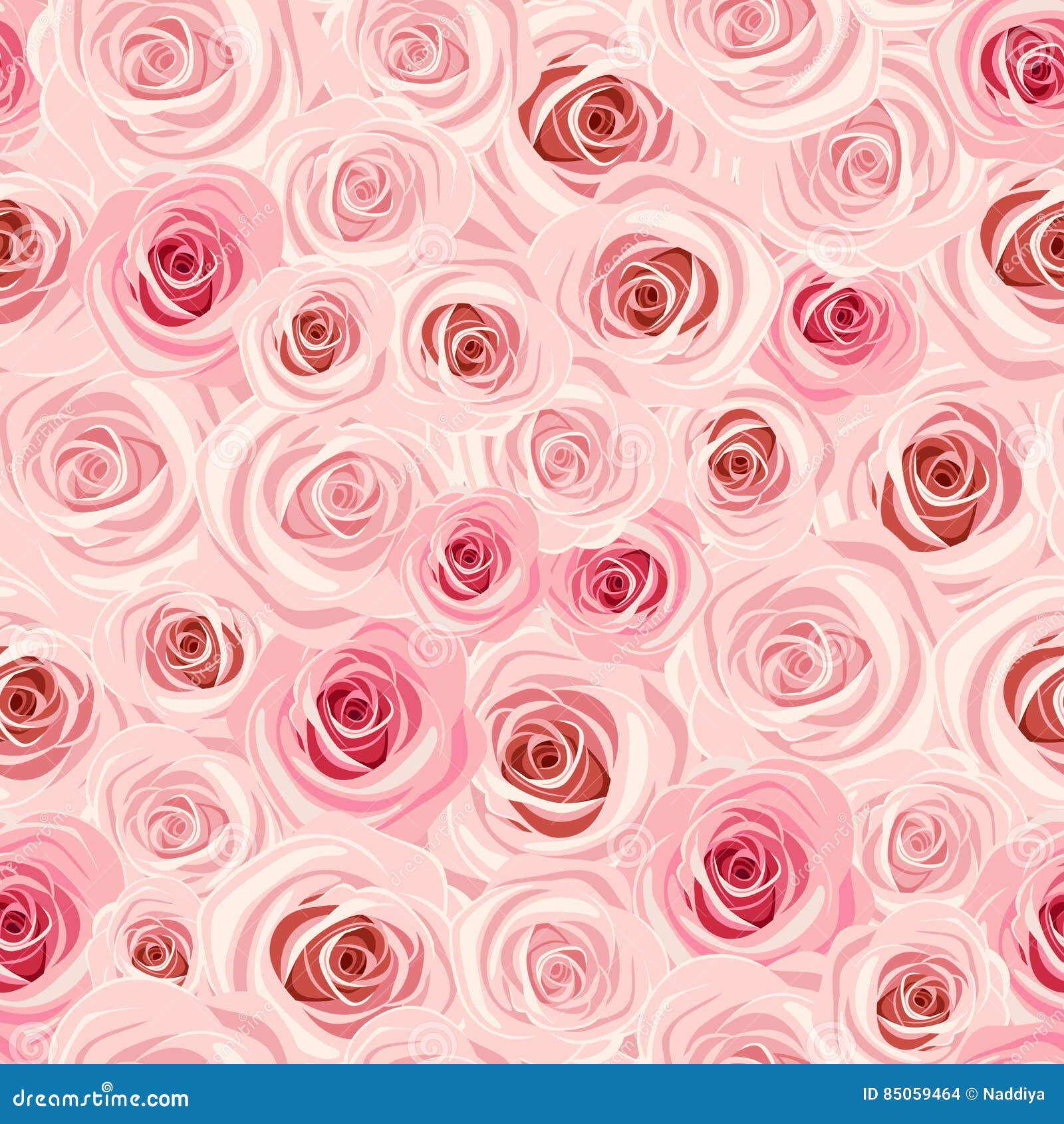 Seamless Background with Pink Roses. Vector Illustration. Stock Vector ...