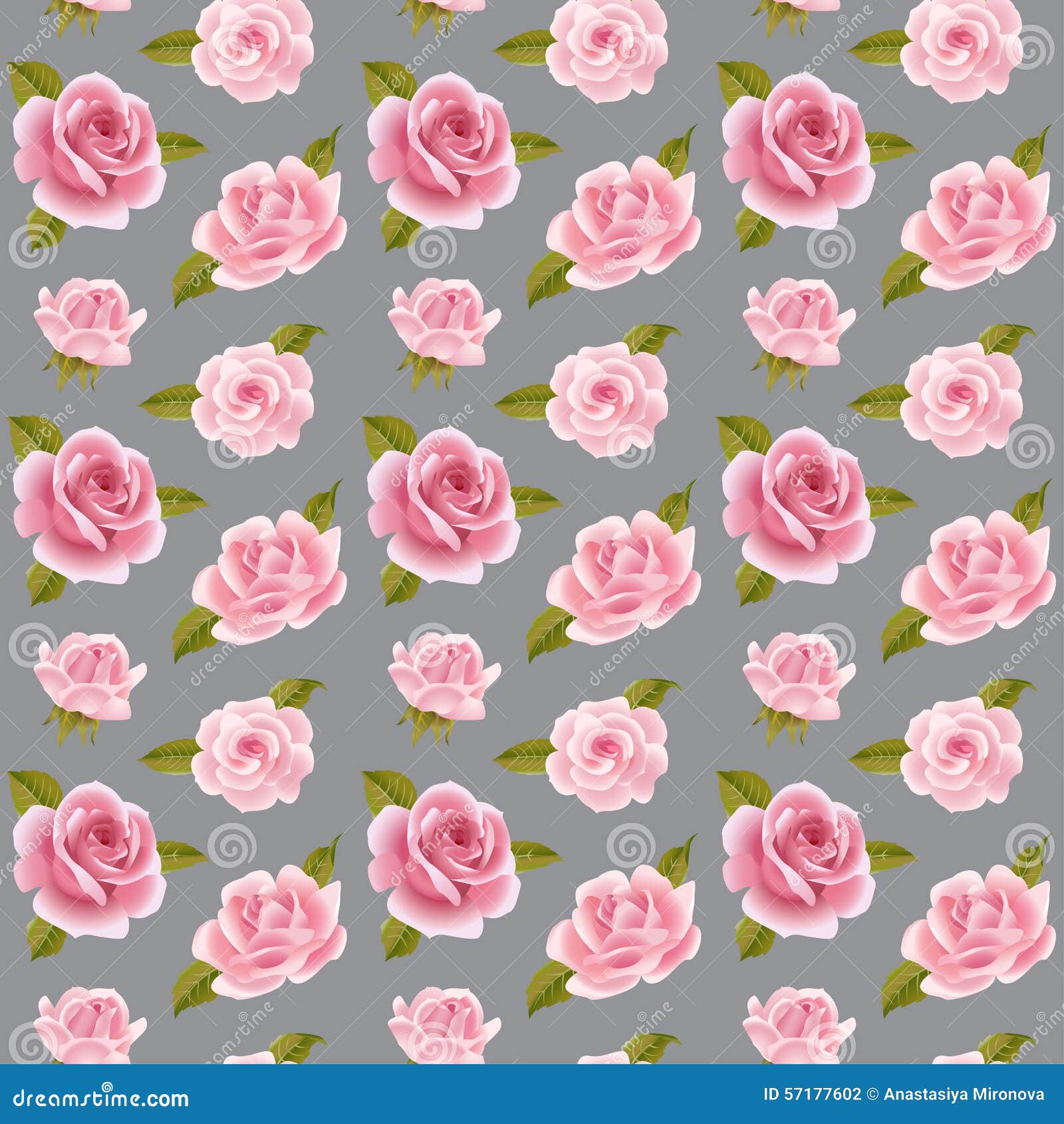 Seamless Background with Pink Roses. Stock Vector - Illustration of ...