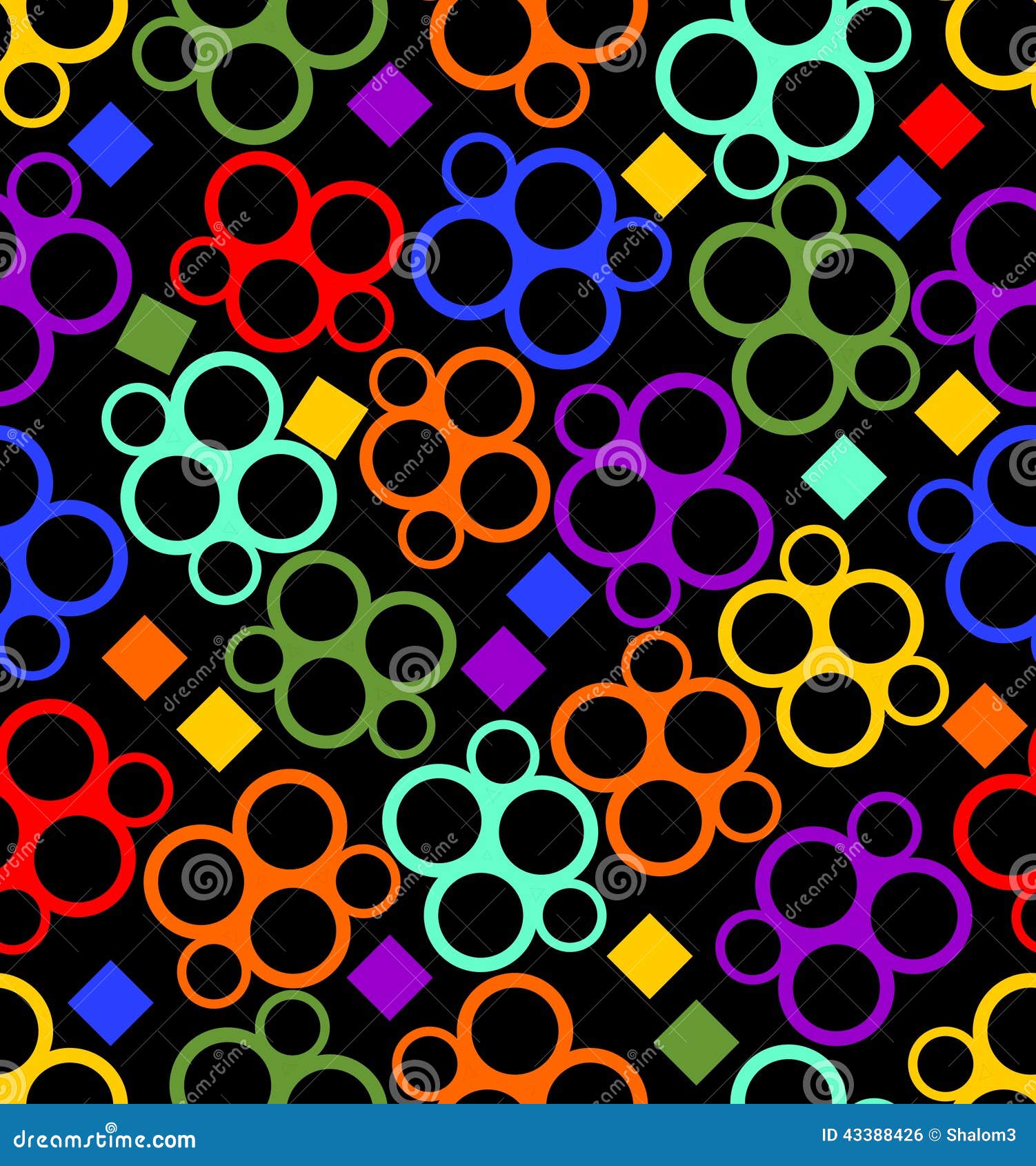 Seamless Background with Rainbow Patterns Stock Vector - Illustration ...