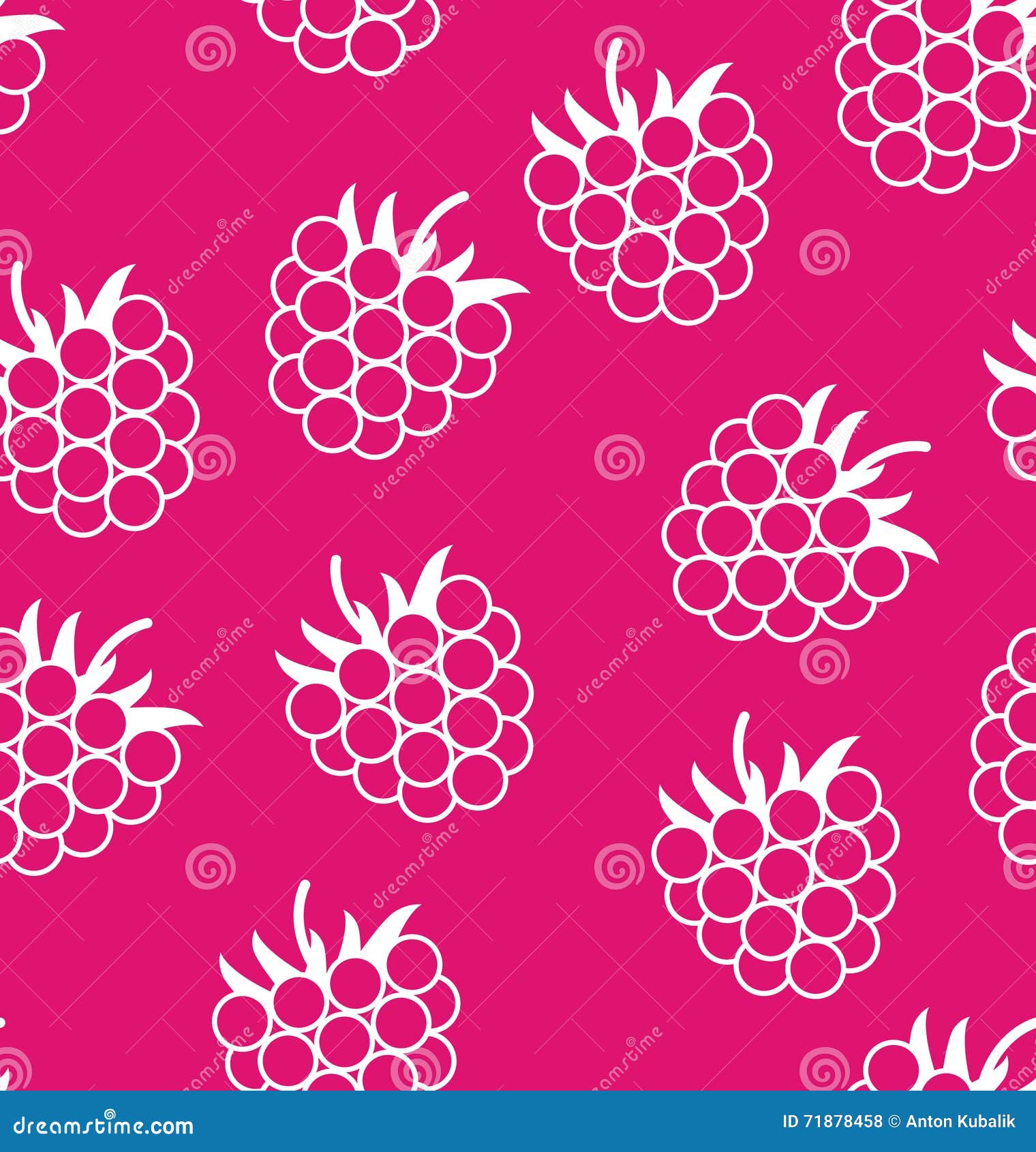 Seamless Background with Raspberries Stock Vector - Illustration of ...