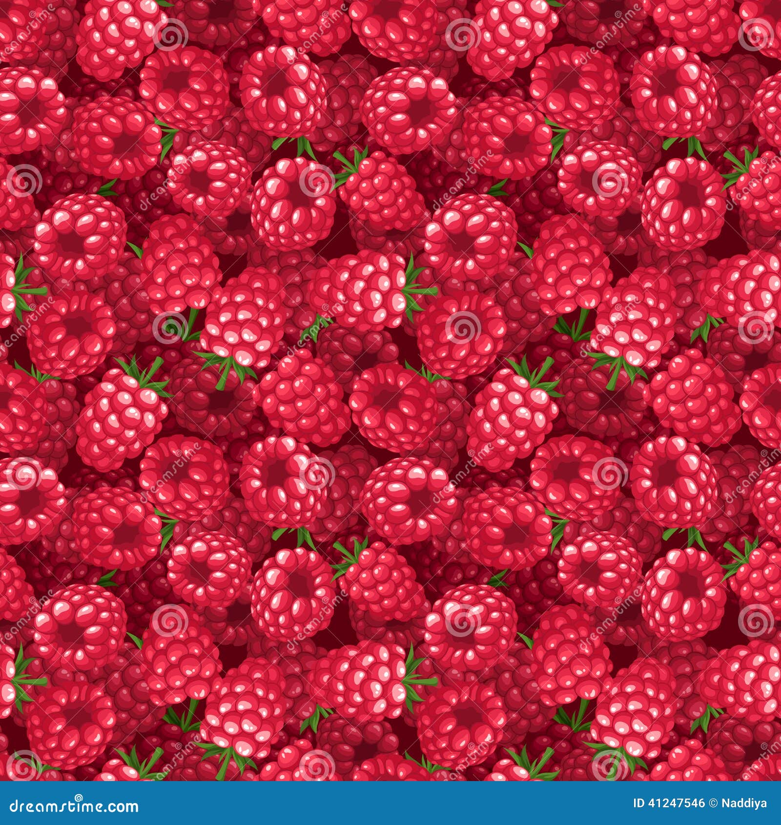 Seamless Background with Raspberry. Vector Illustration. Stock Vector ...