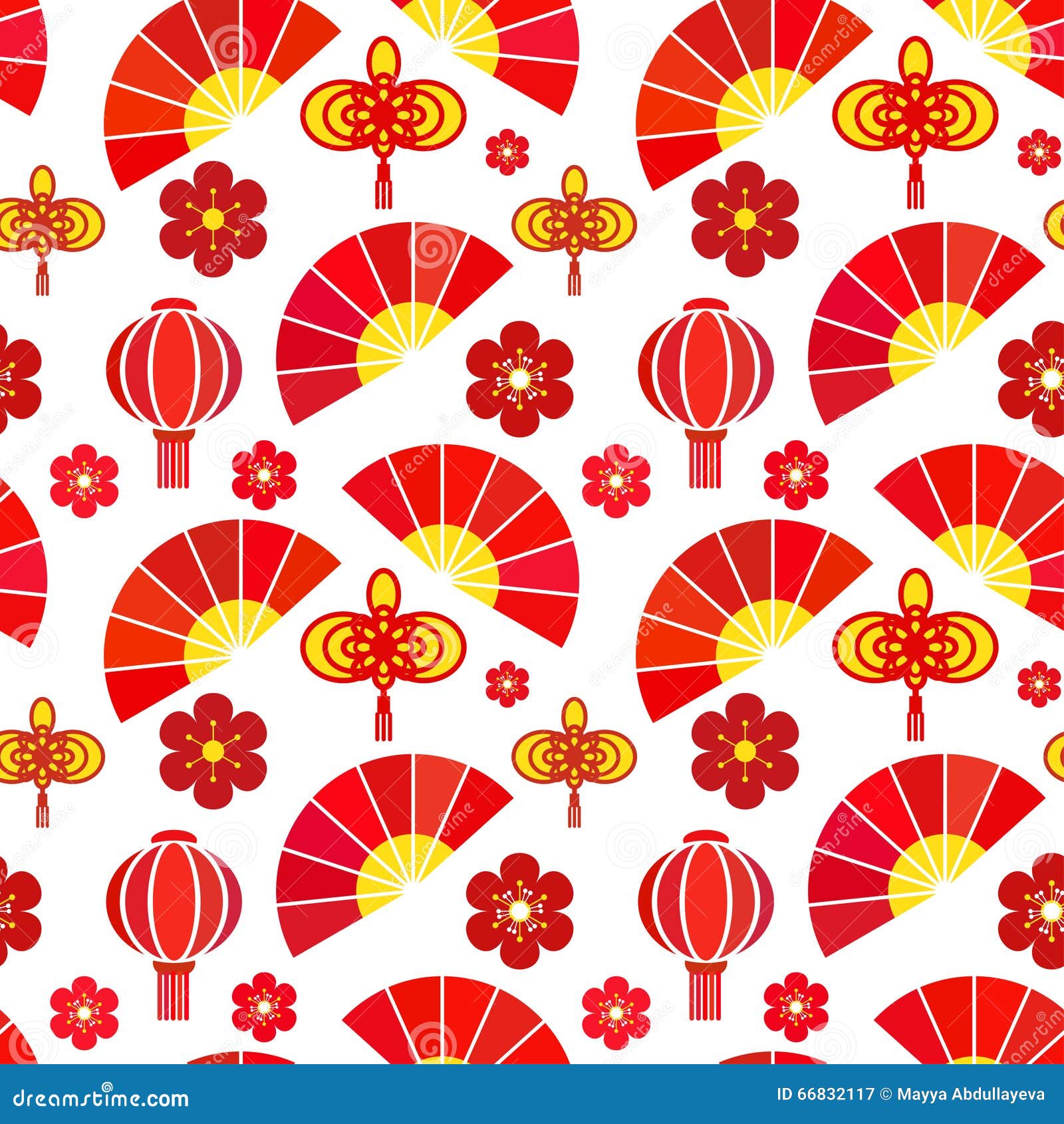 Seamless Background with Red Decorative Fun Stock Vector - Illustration ...
