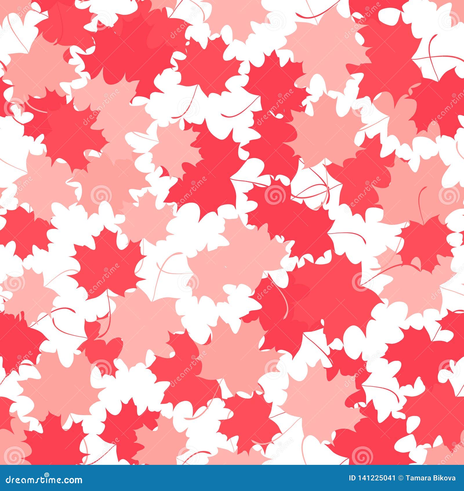 Seamless Background with Red Maple Leaves Stock Illustration ...