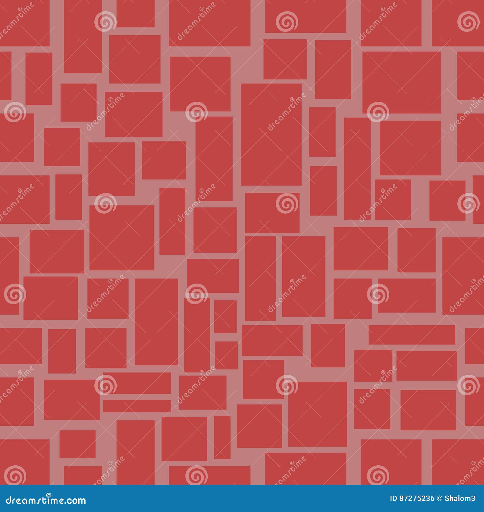 Seamless Background with Red Uneven Rectangle Mosaic Shapes, Red Stone ...