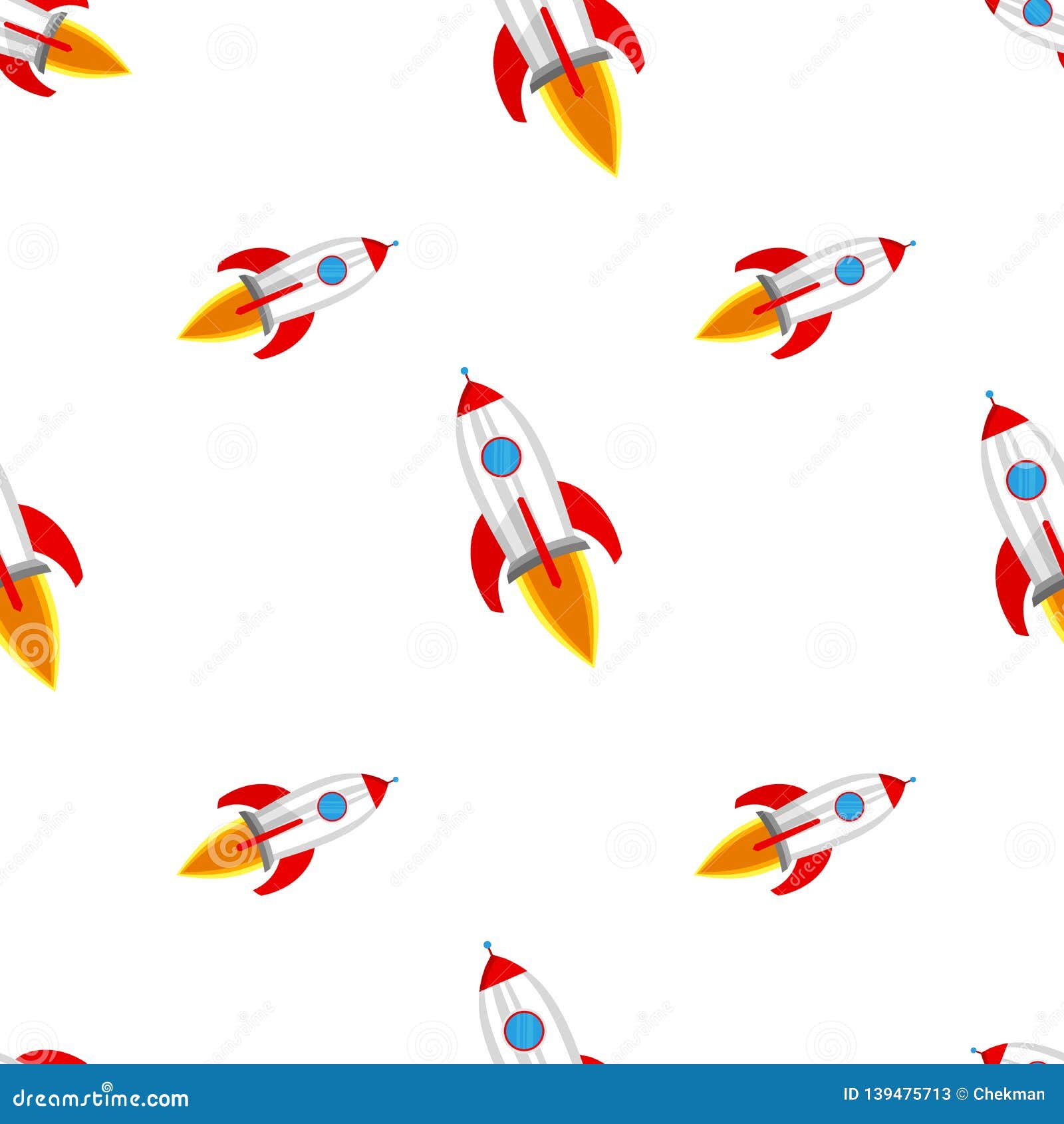 Seamless Background with Rockets. Vector Illustration Stock ...