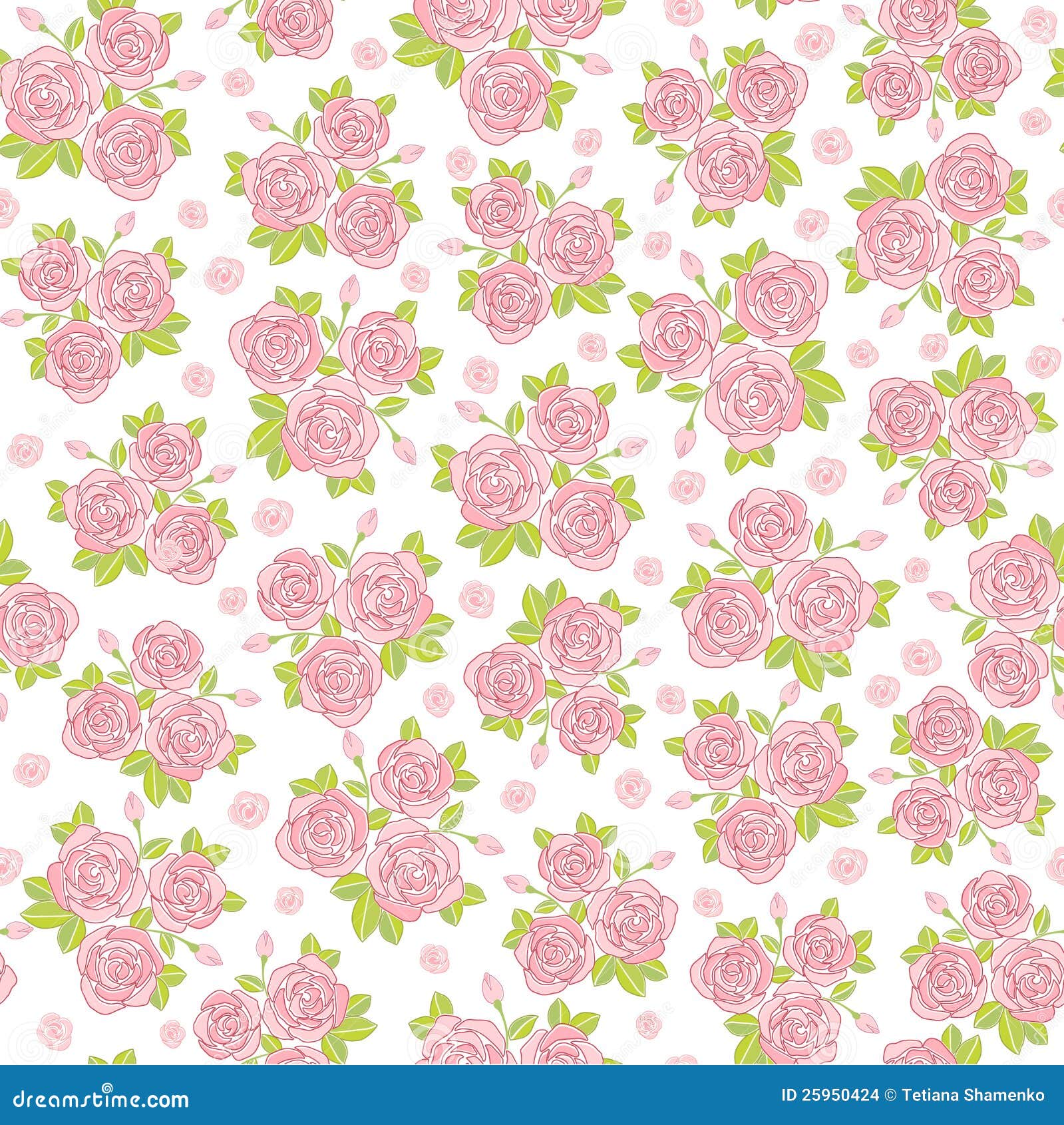 Seamless Background with Roses Stock Vector - Illustration of ...