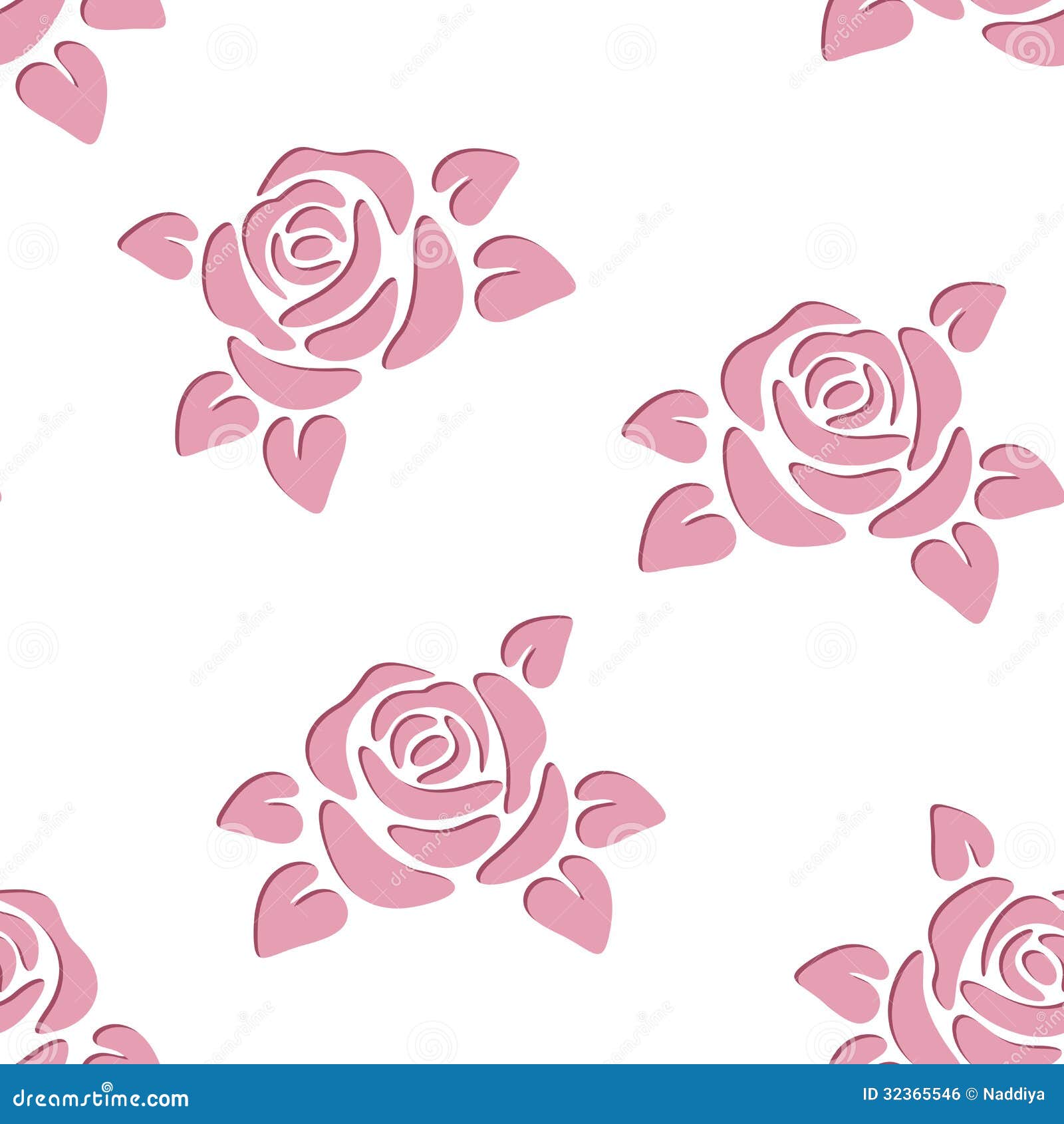 Seamless Background with Roses. Vector Illustratio Stock Vector ...
