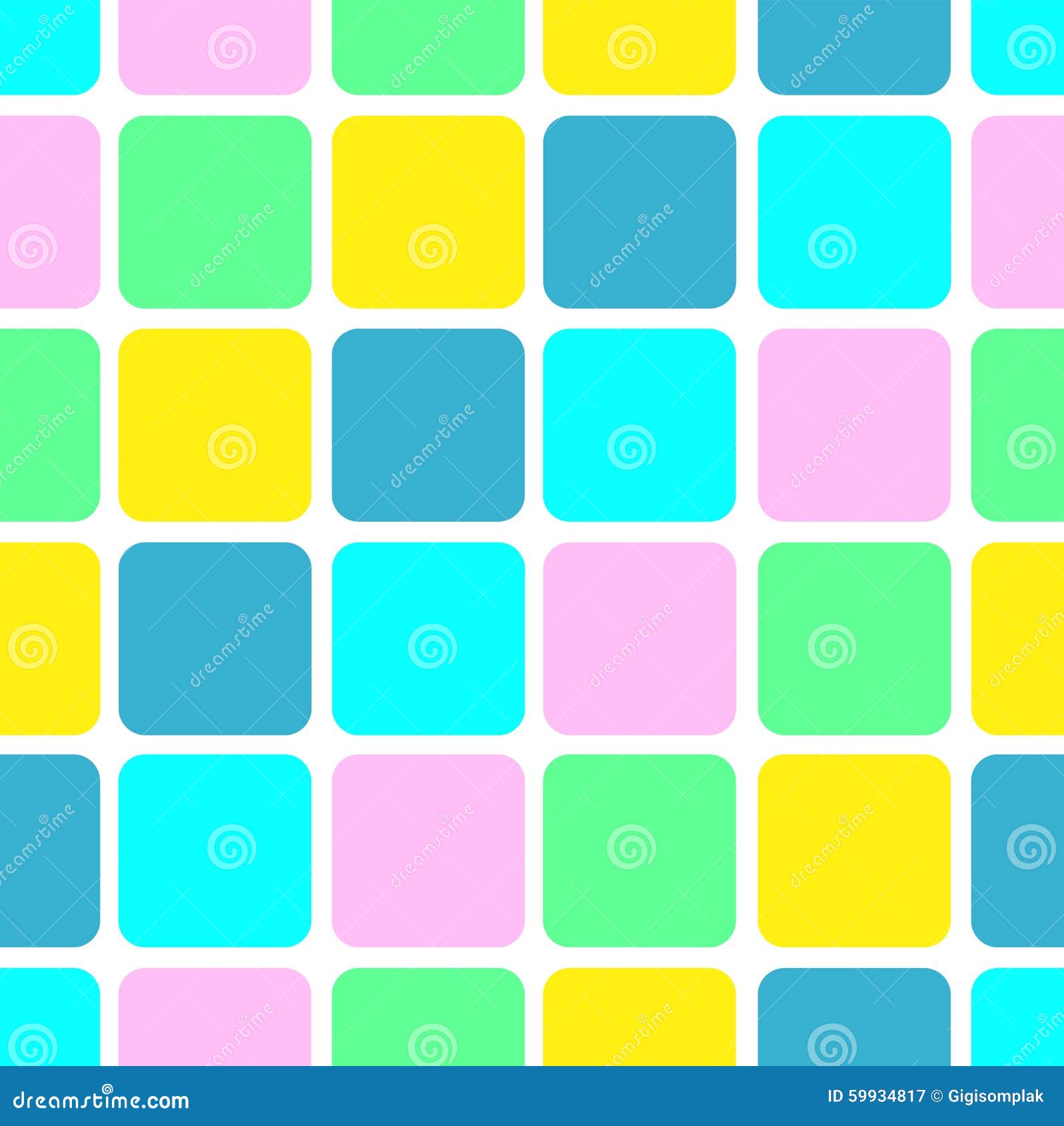 Seamless Background - Rounded Square Stock Vector - Illustration of ...