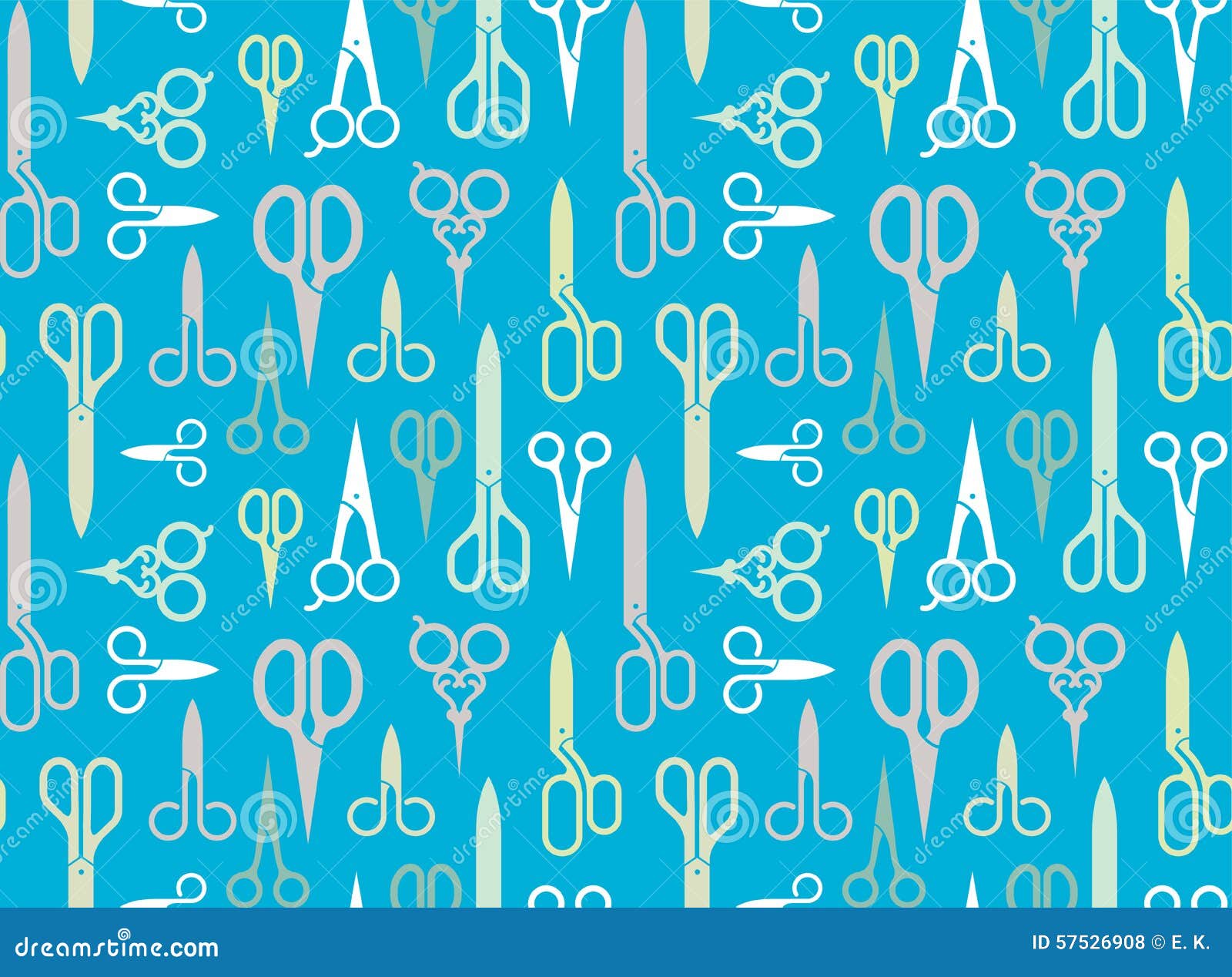 Seamless Background with Scissors Stock Vector - Illustration of ...