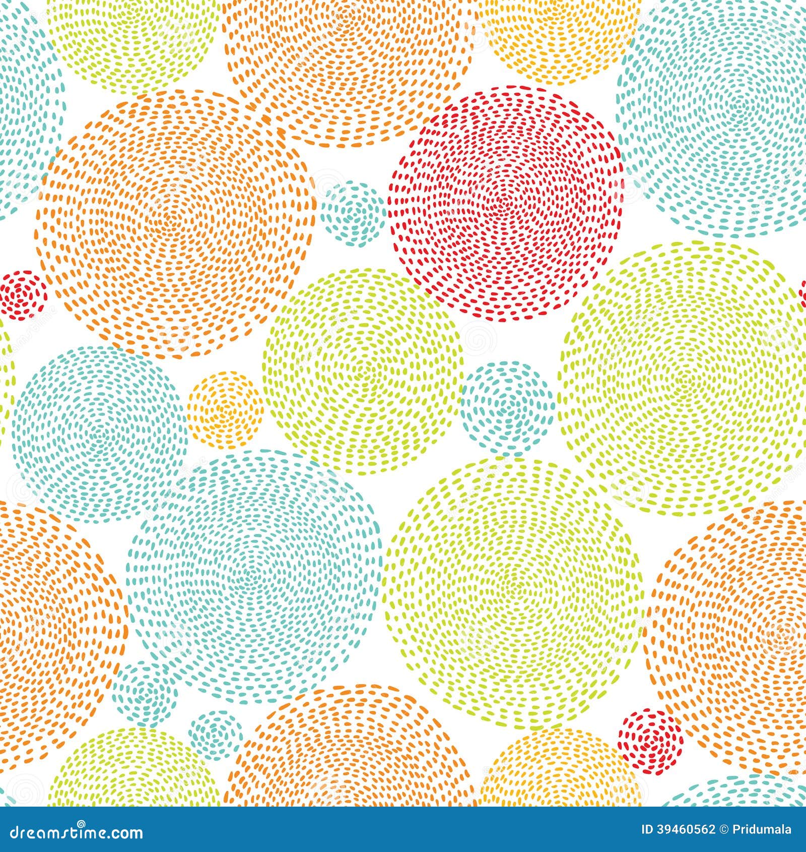 Seamless Background, Seamless Pattern with Round Shapes Stock ...