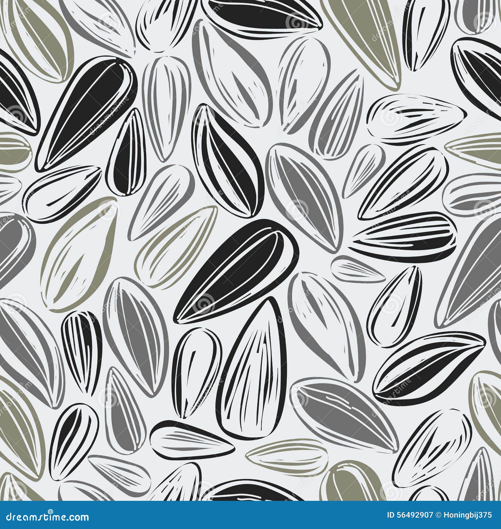 Seamless Background with Seeds Stock Vector - Illustration of ...