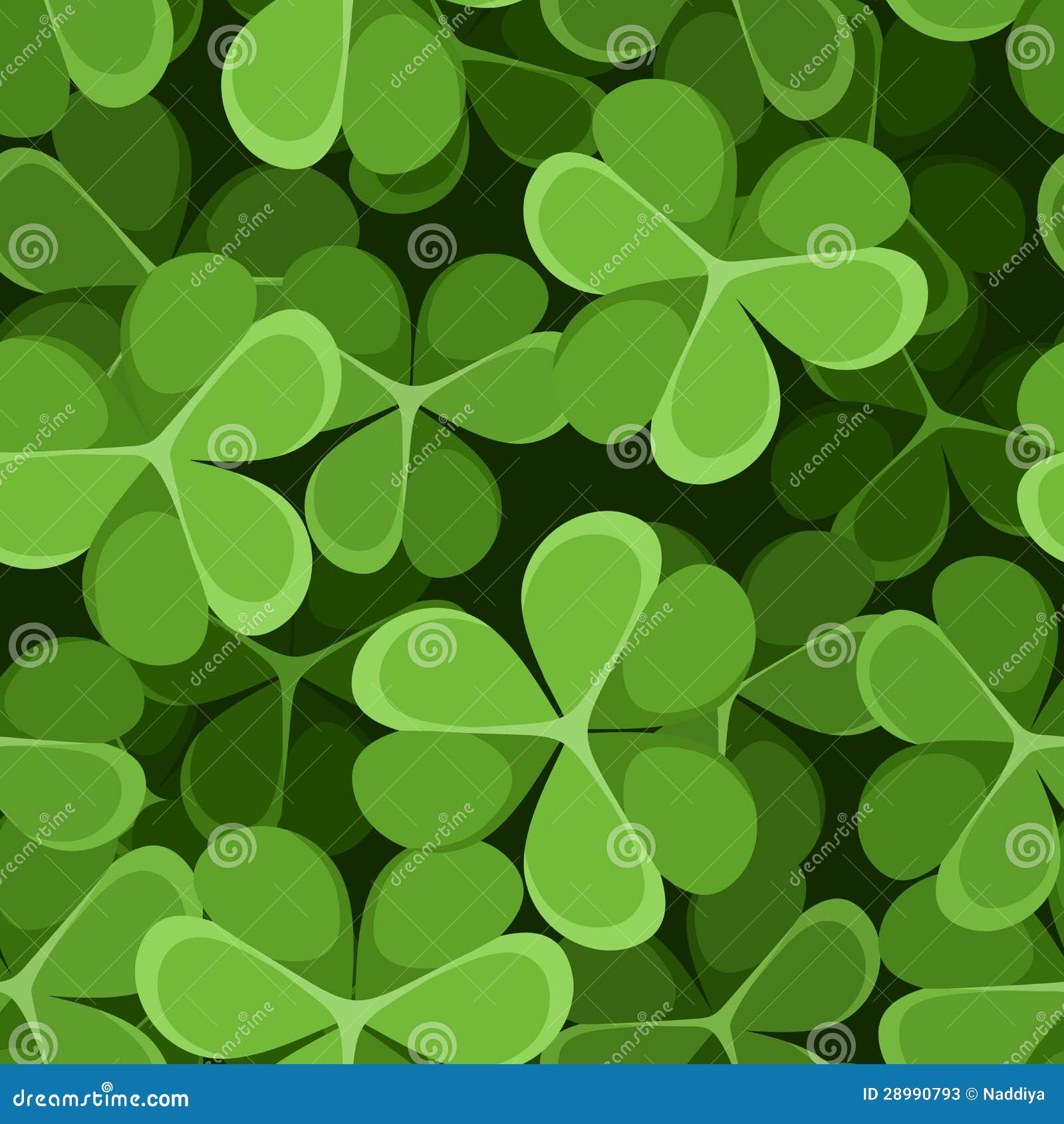 Seamless Background with Shamrock. Stock Vector - Illustration of ...