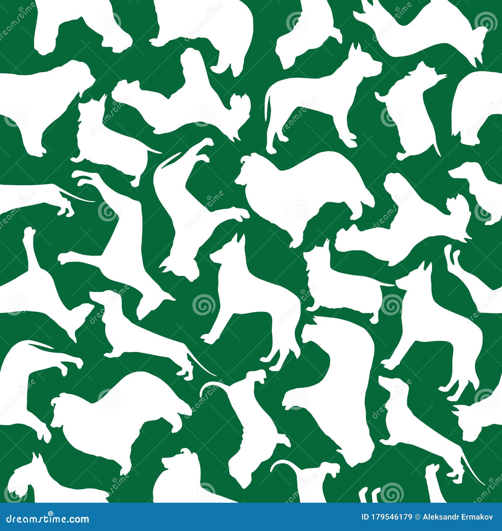 Dogs Of Different Breeds Stay On Grass, Logo, Print, Instant Download ...