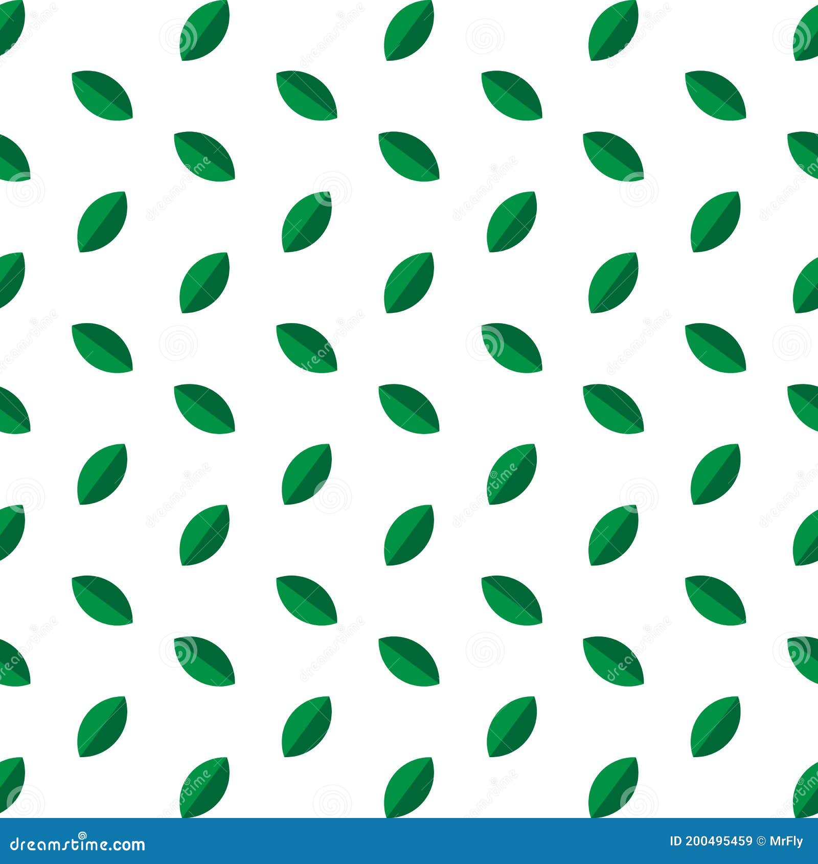 Seamless Background, Simple Basil Leaves, Vector Illustration Stock ...