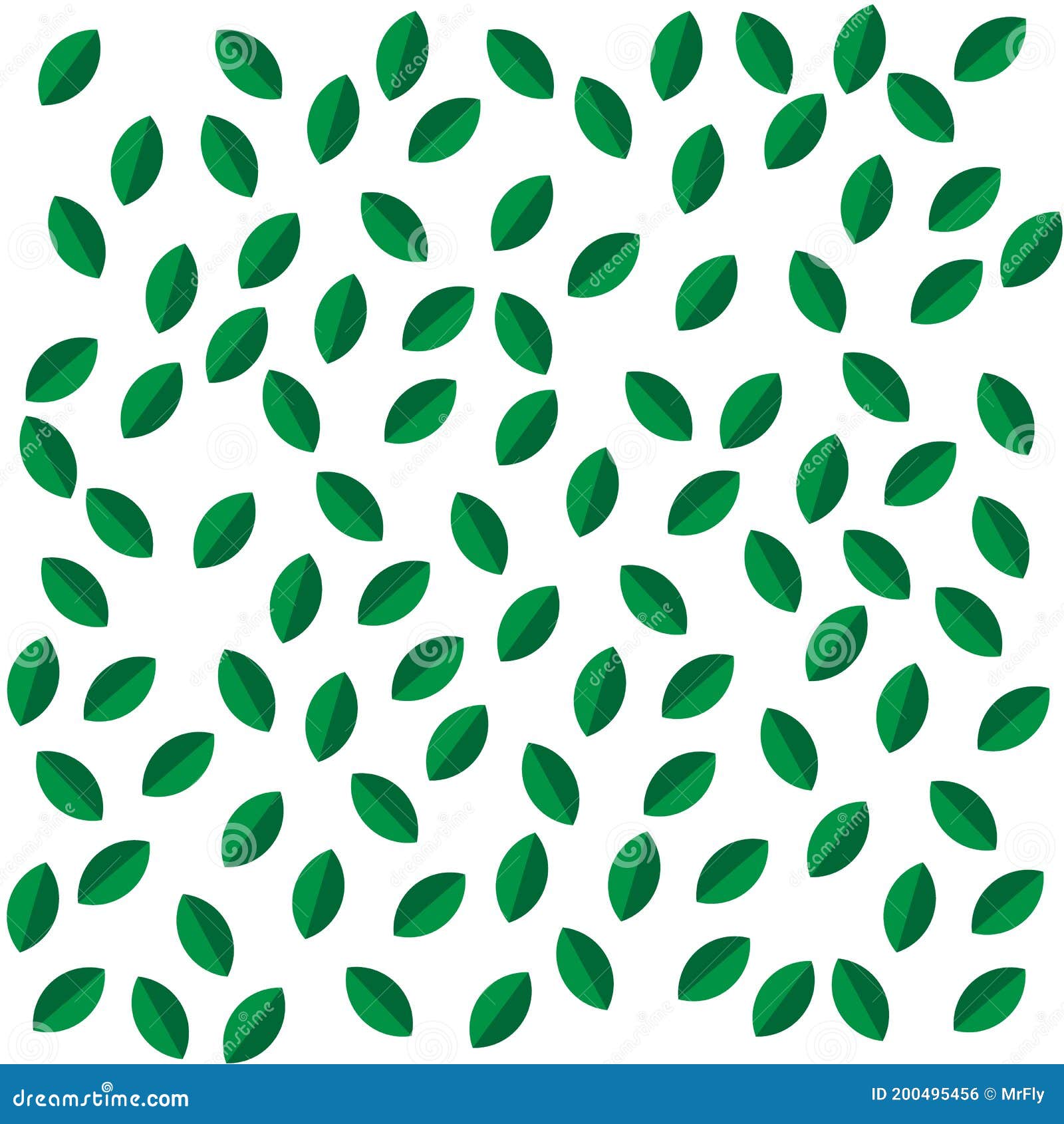 Seamless Background, Simple Basil Leaves, Vector Illustration Stock ...
