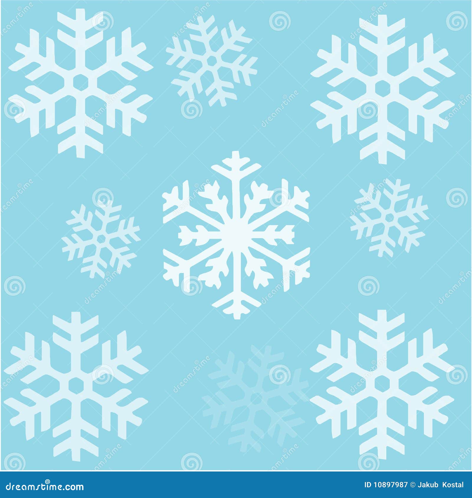 Seamless Background Snowflakes Patern Stock Illustration - Illustration ...