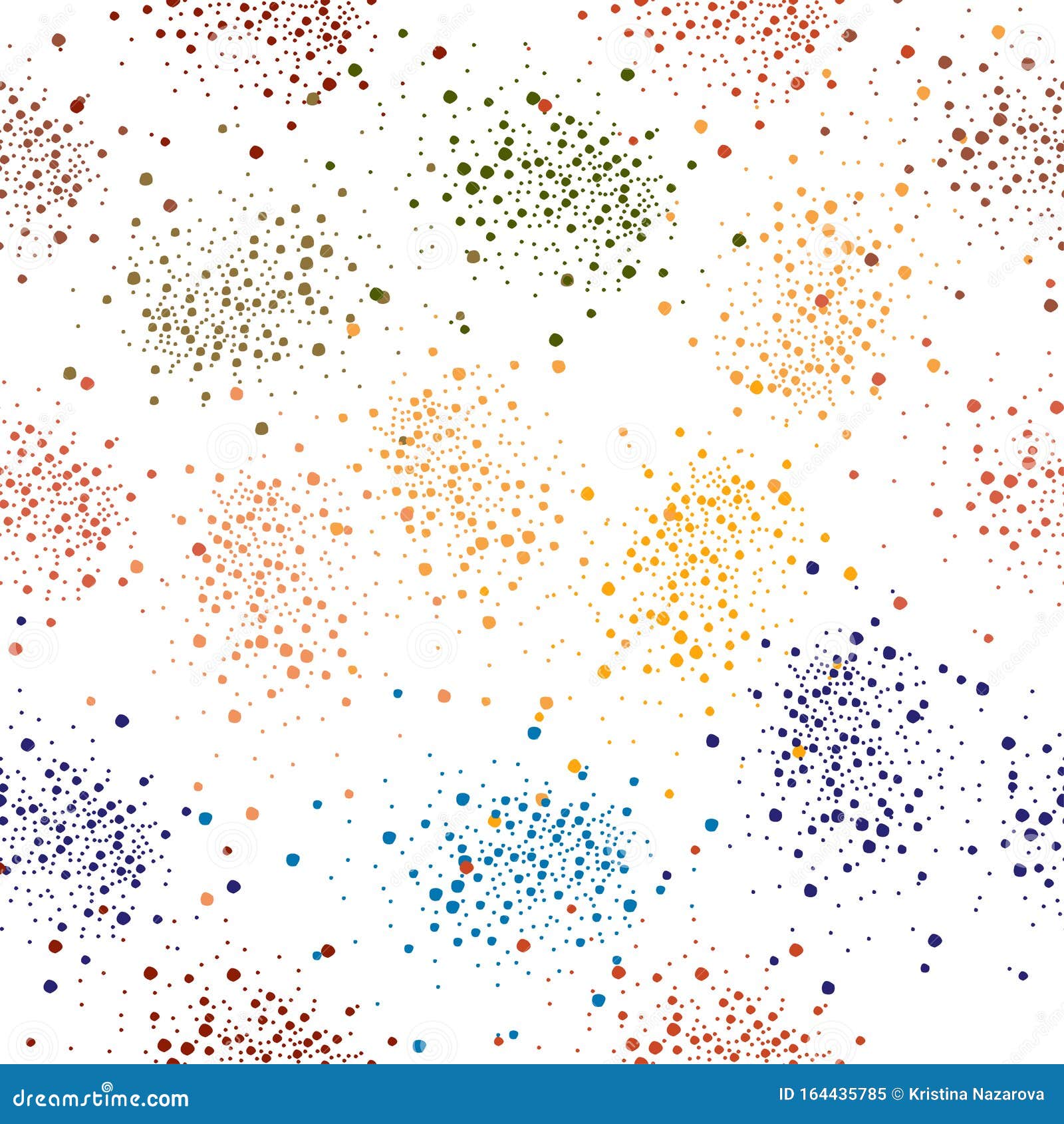 Seamless Background with Splashes of Dots. Repeating Background. Vector ...