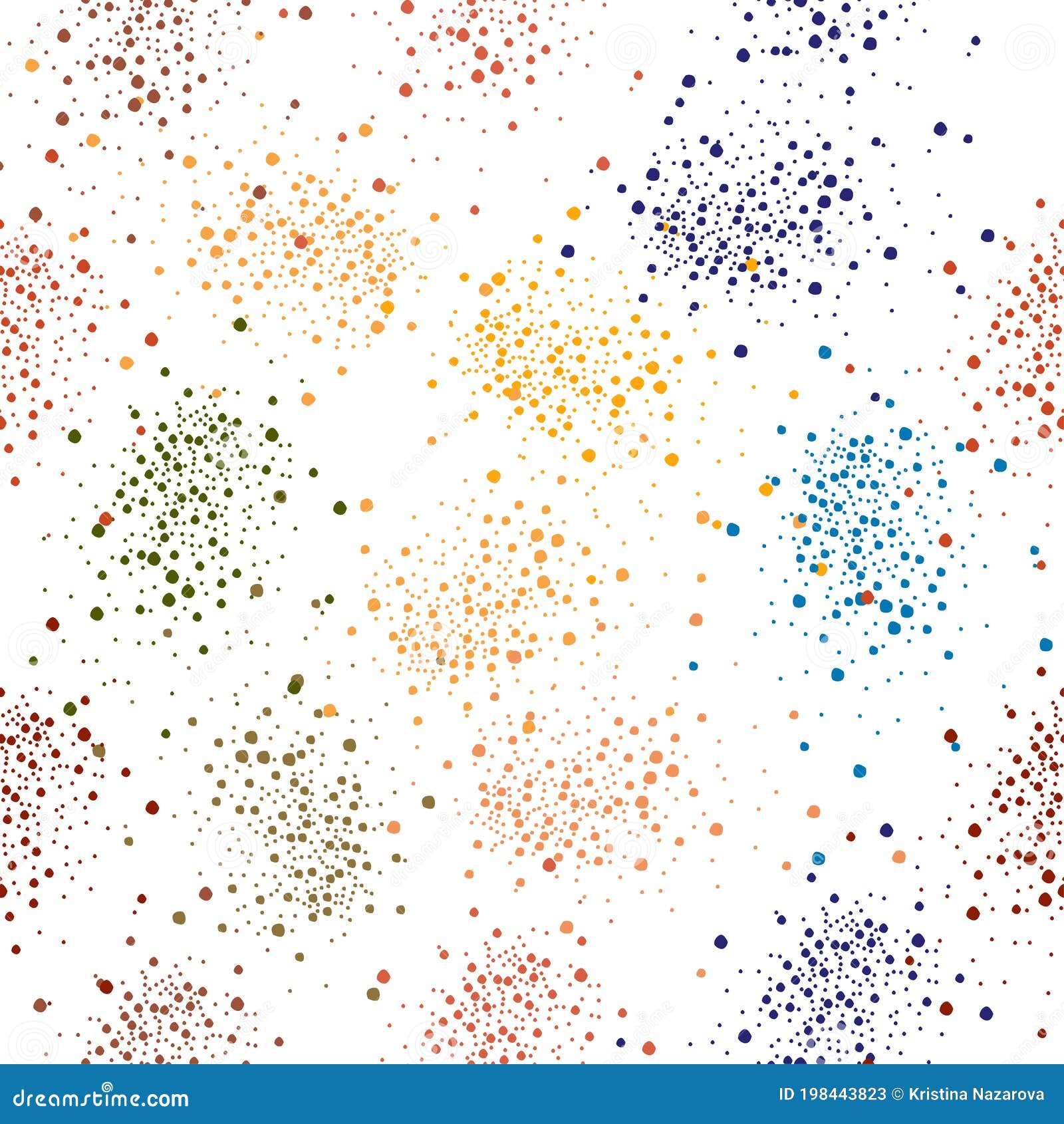 Seamless Background with Splashes of Dots. Repeating Background Stock ...