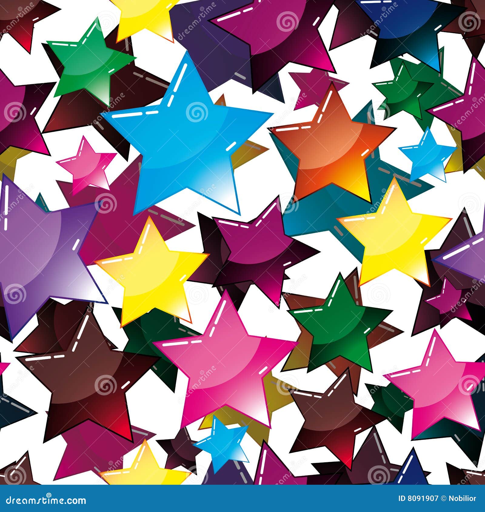 Seamless Background with Star Stock Vector - Illustration of icon ...