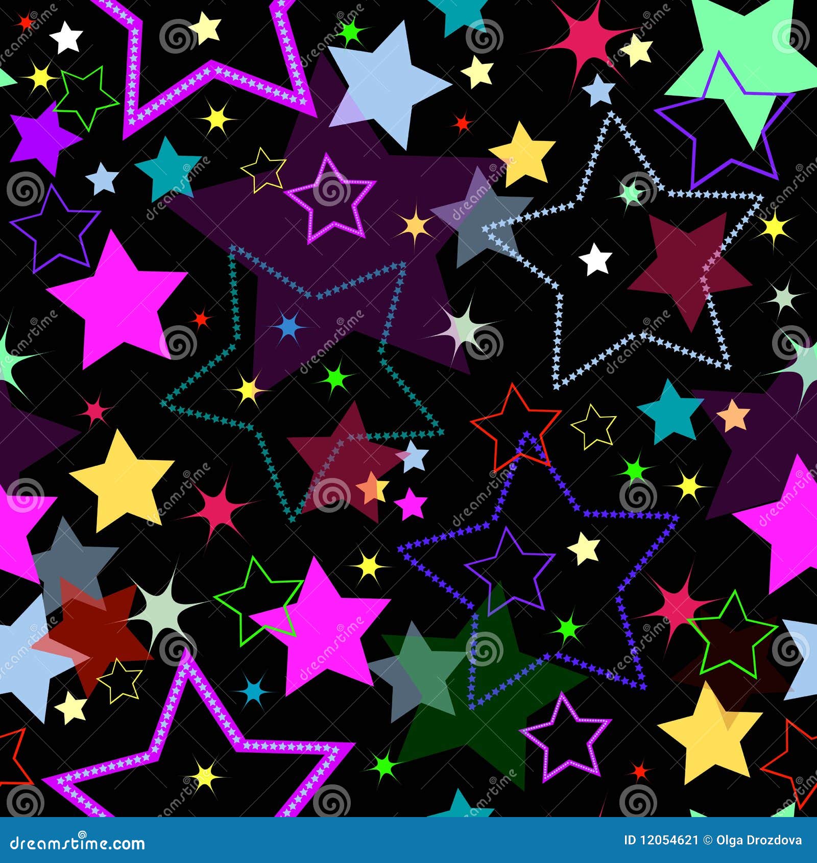 Seamless Background with Stars (vector) Stock Vector - Illustration of ...