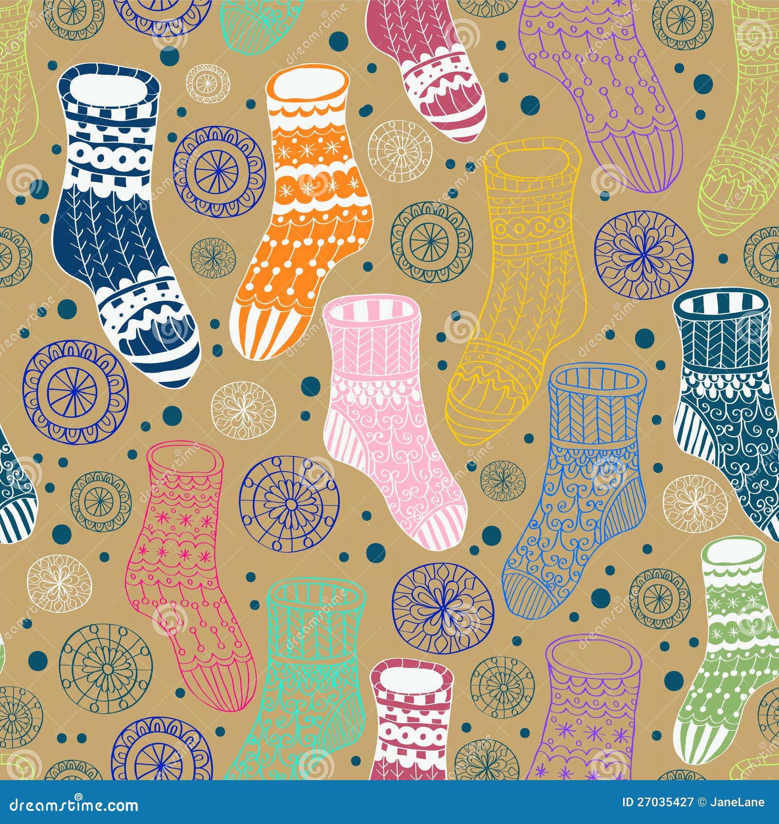 Seamless Background with Stockings Stock Vector - Illustration of ...