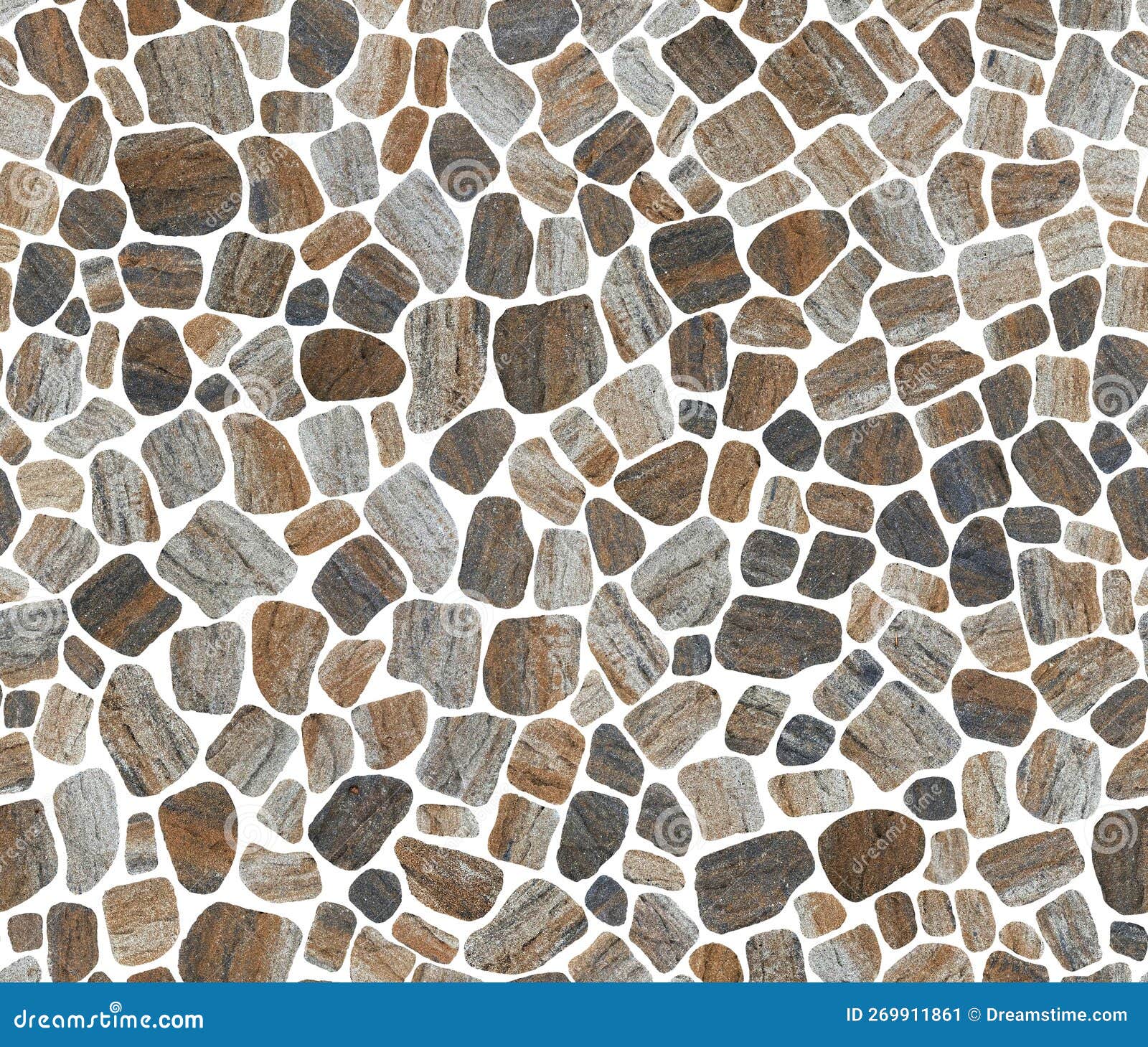 Seamless Natural Background of Stone Road or Wall Stock Image - Image ...