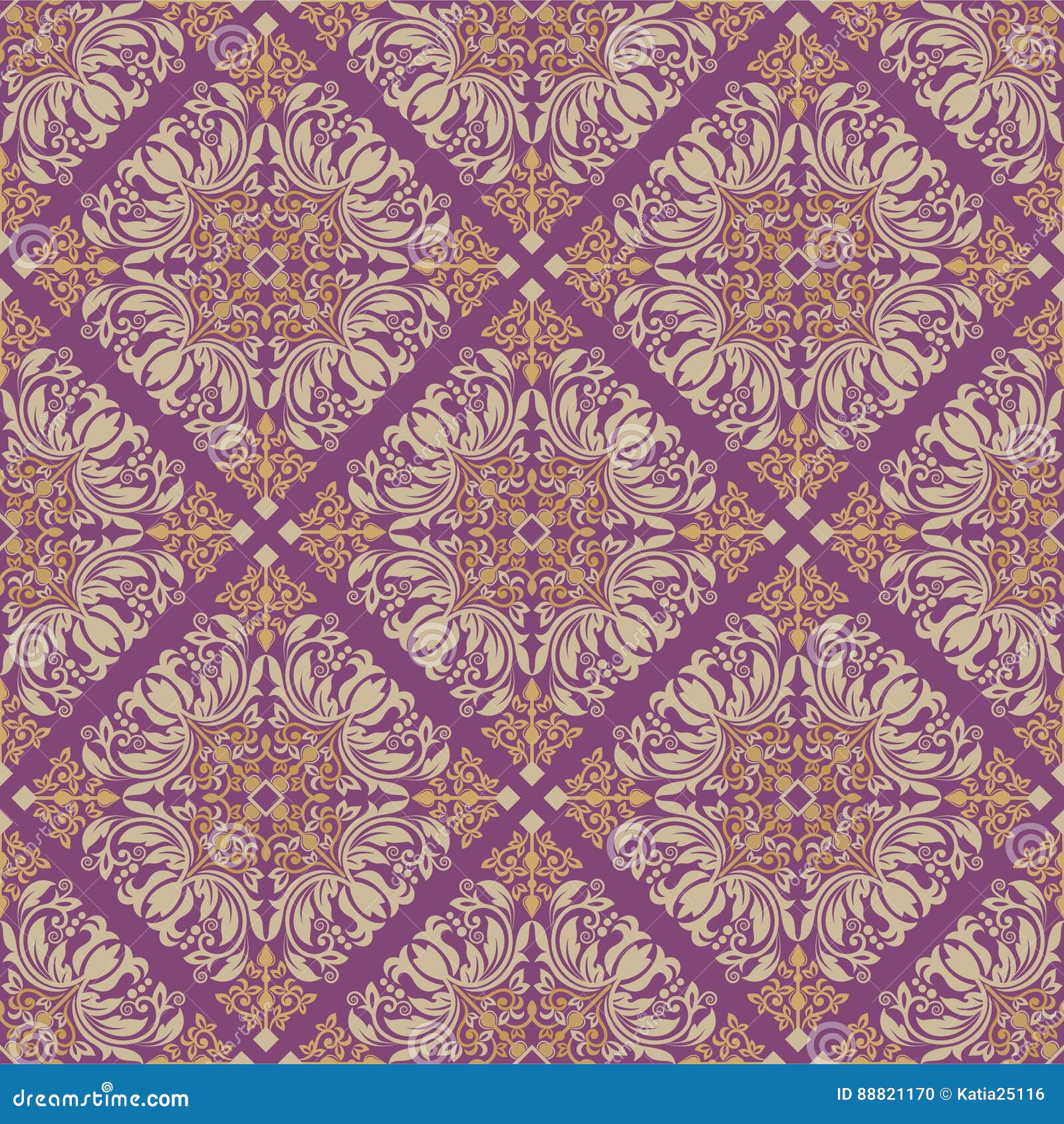 Seamless Background in the Style of Damascus Stock Vector ...