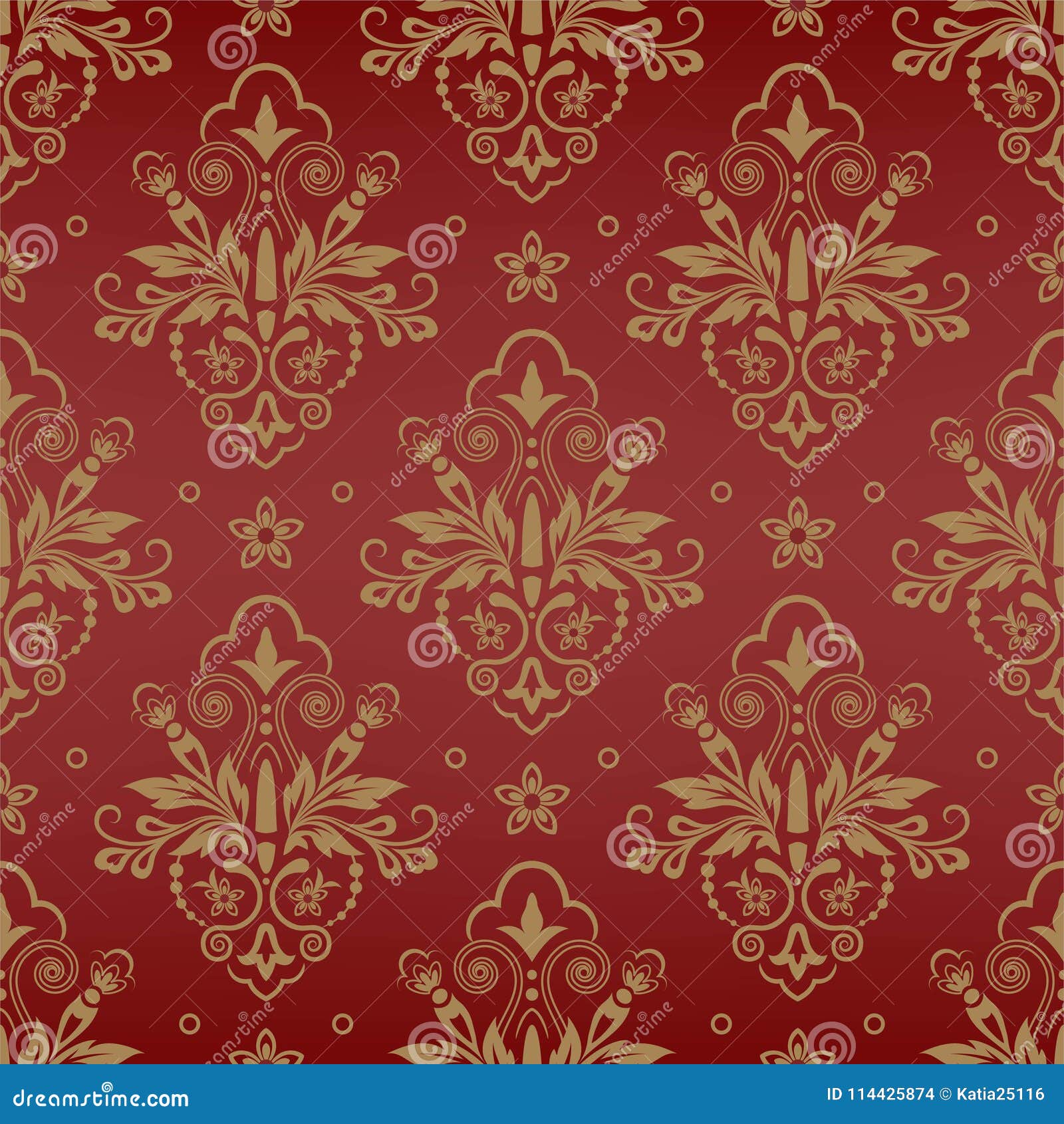 Seamless Background in the Style of Damascus Stock Vector ...