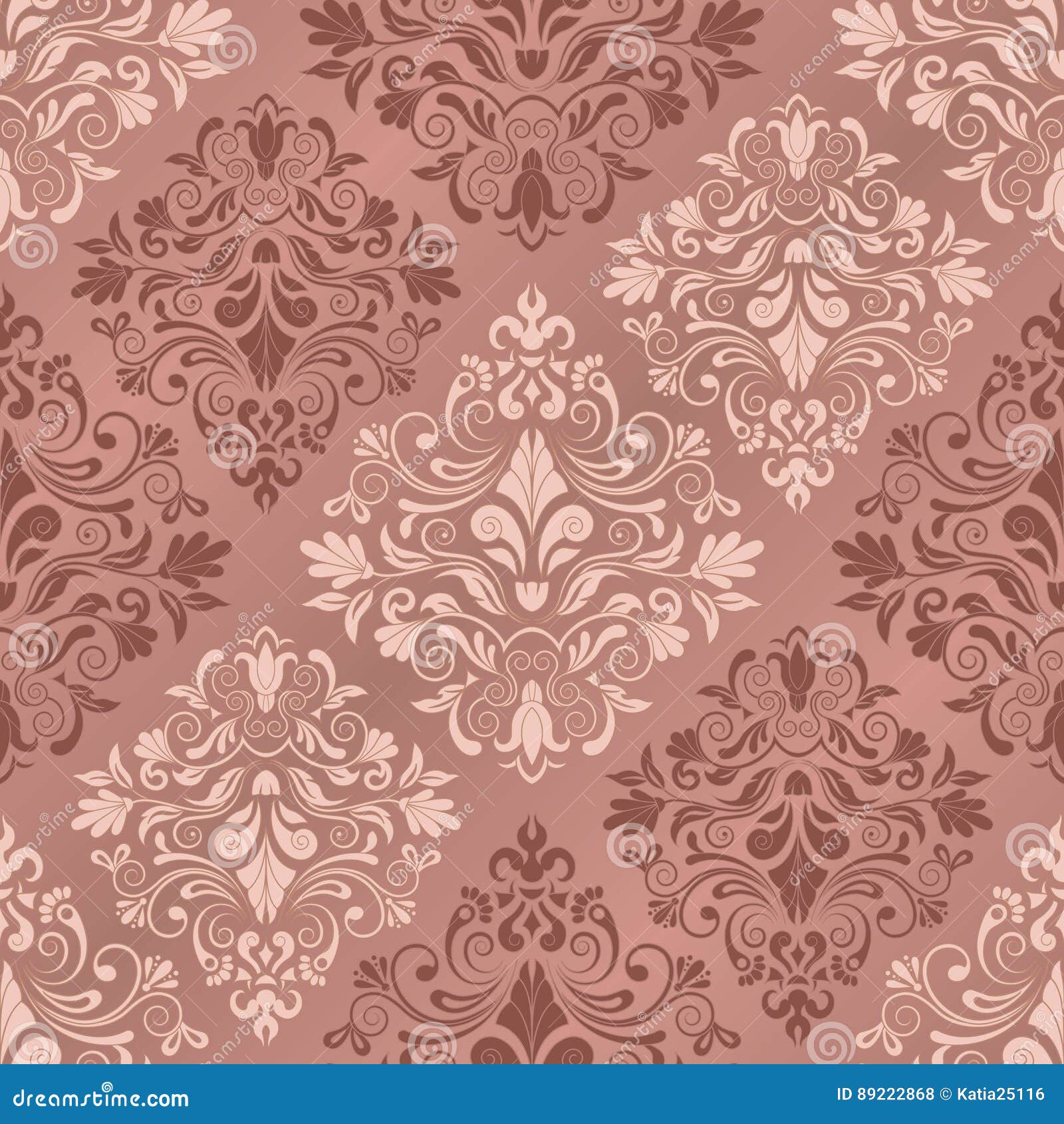 Seamless Background in the Style of Damascus Stock Vector ...