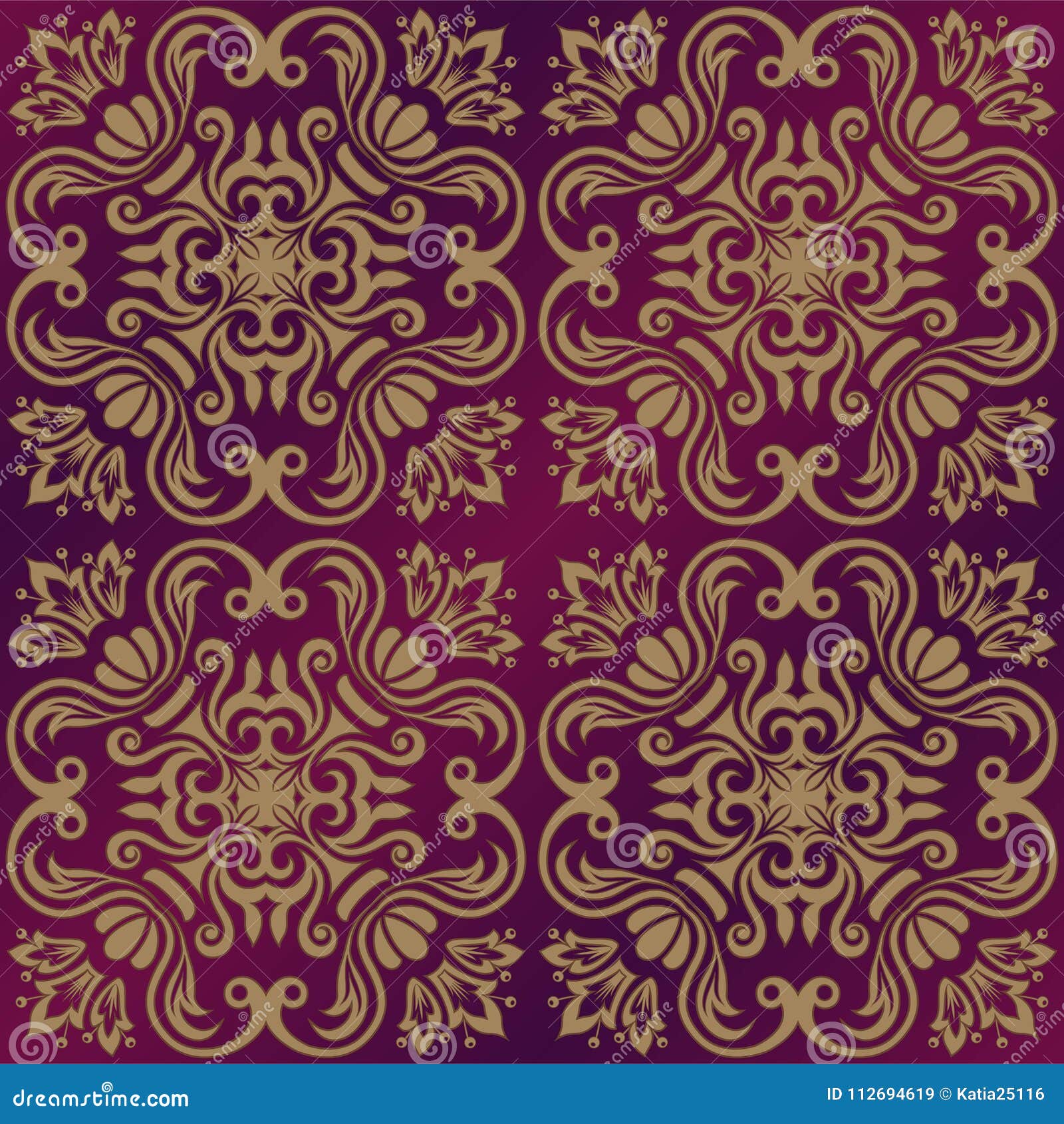 Seamless Background in the Style of Damascus Stock Vector ...