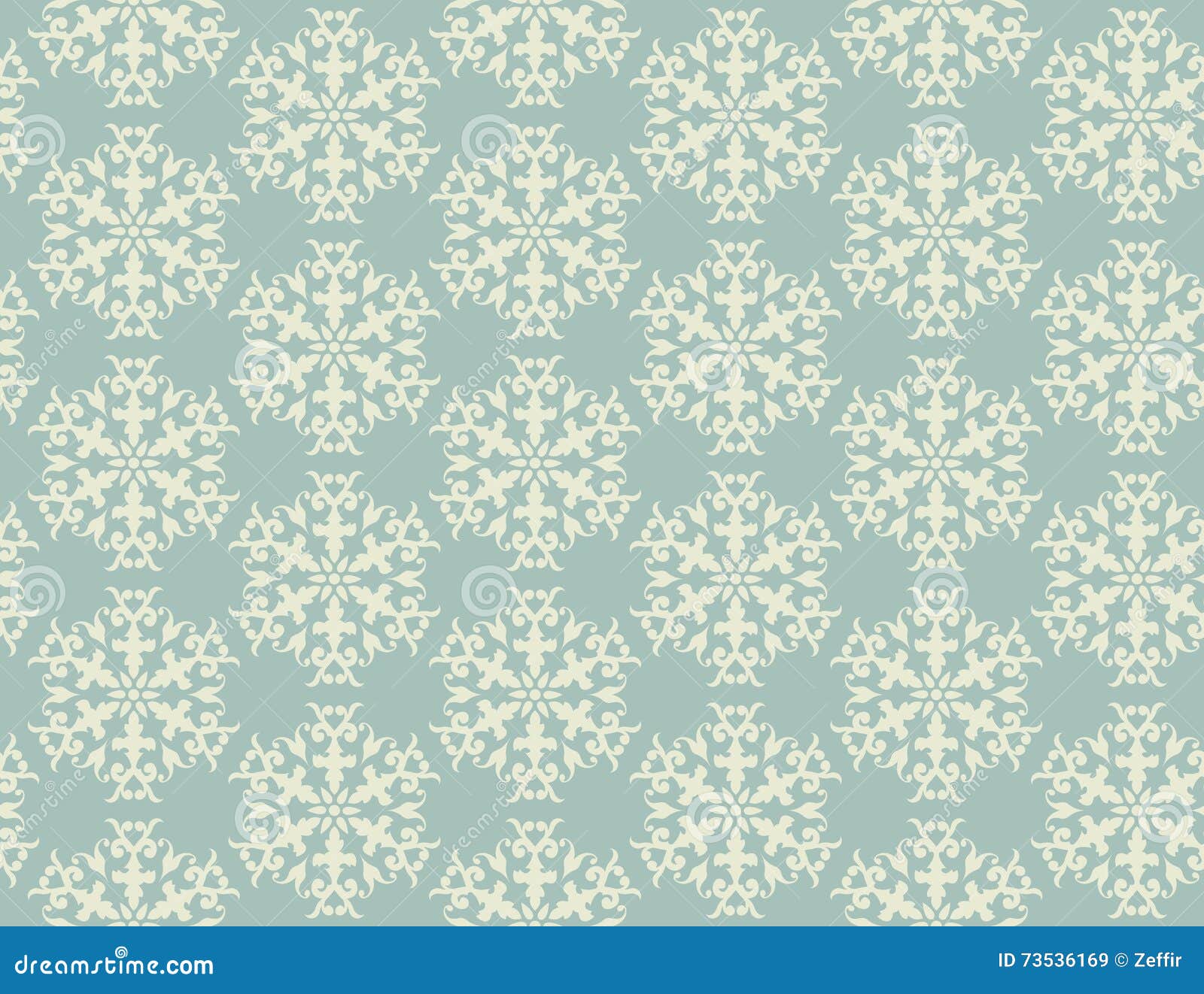 Seamless Background in the Style of Damascus Stock Illustration ...