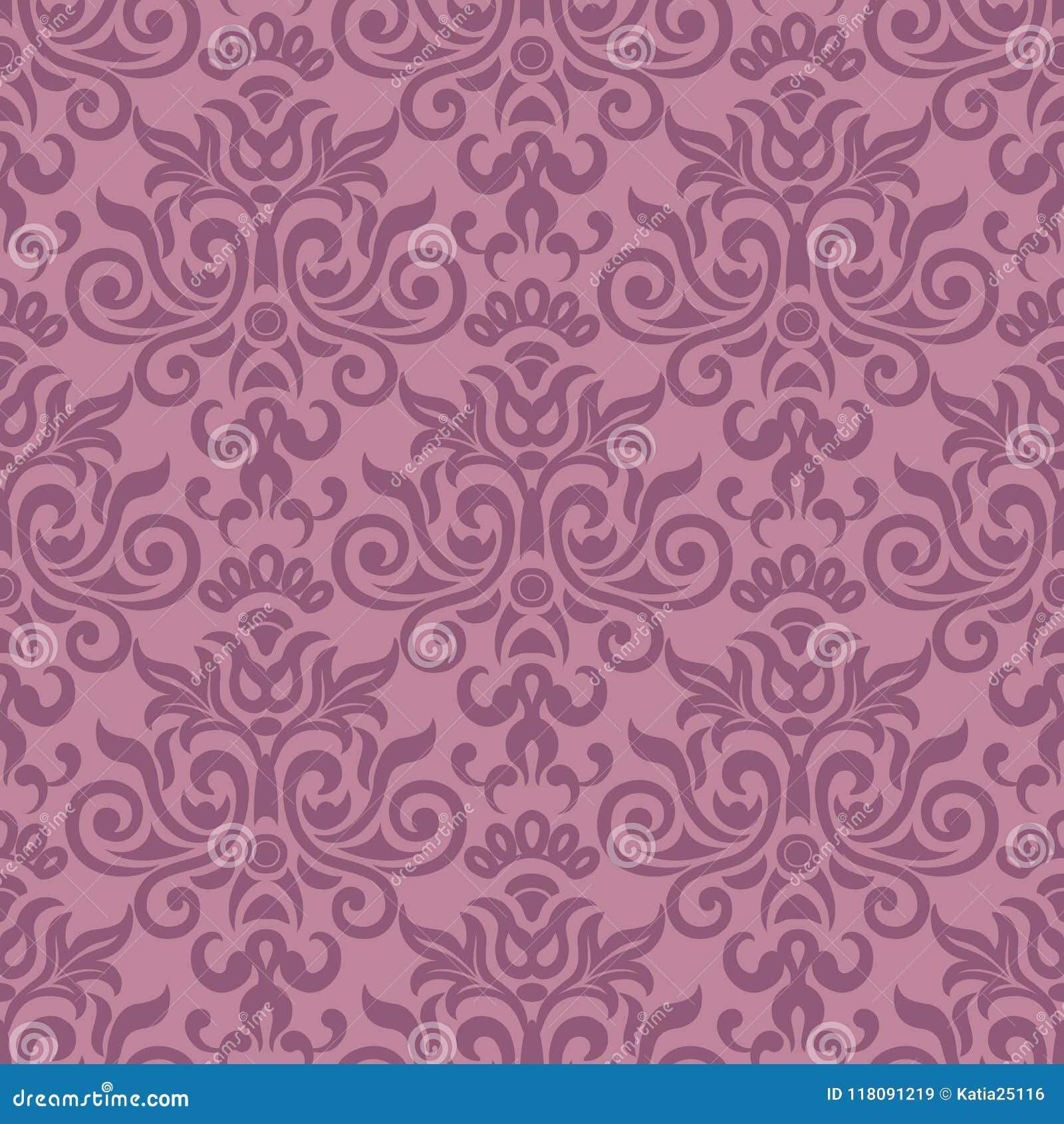 Seamless Background in the Style of Damascus Stock Vector ...