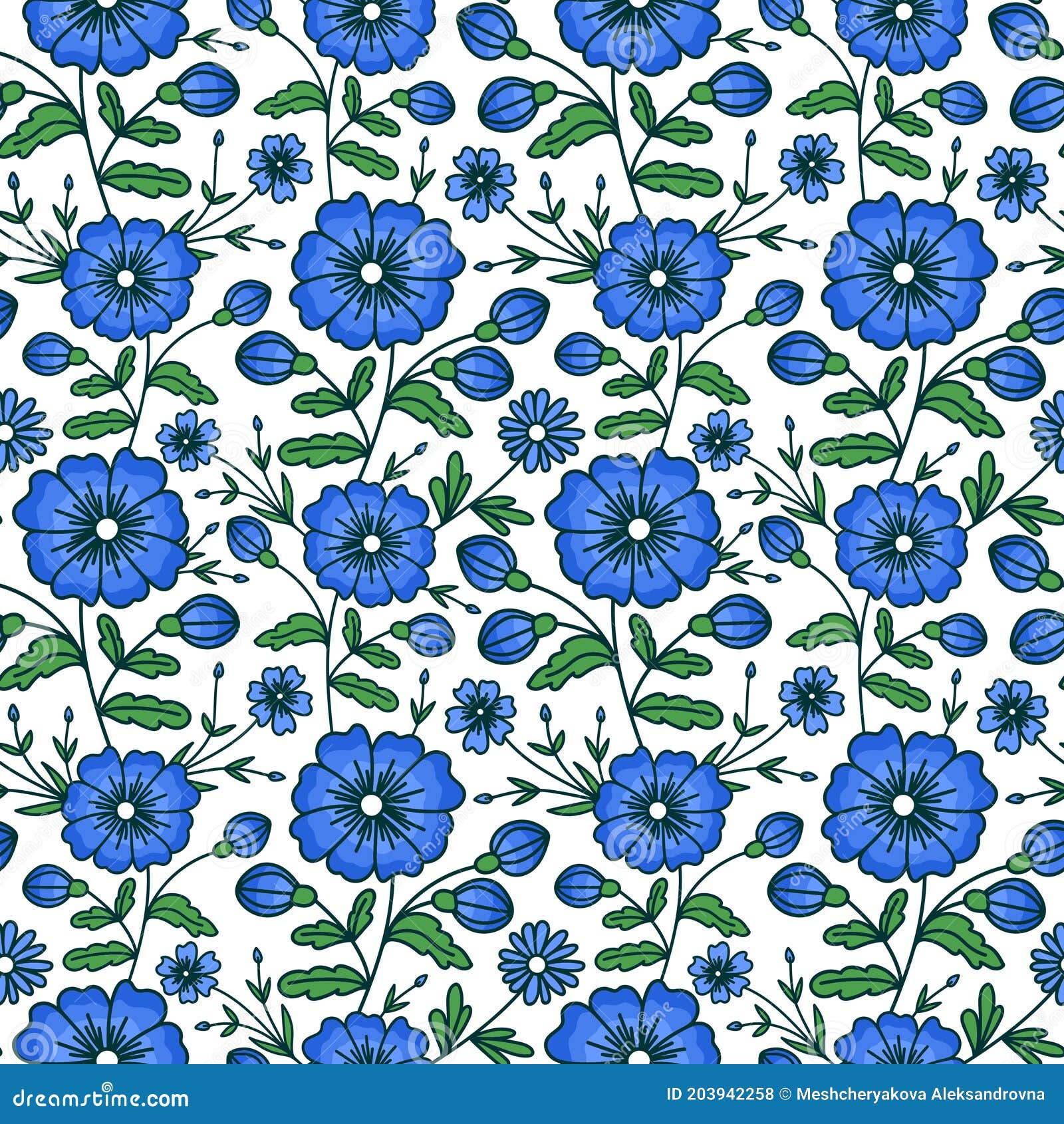 SEAMLESS BACKGROUND with STYLIZED FLAX COLORS Stock Vector ...